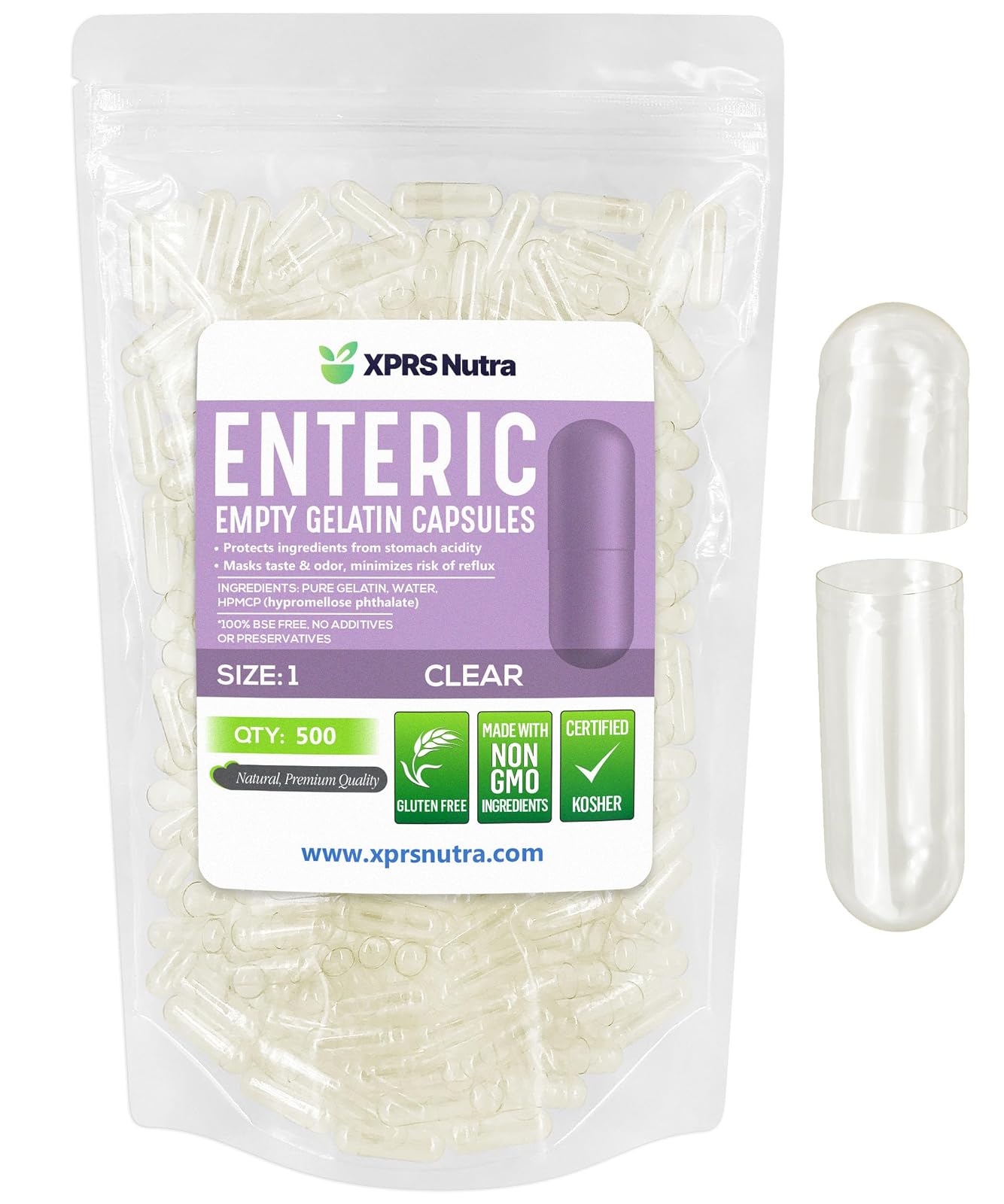XPRS Nutra empty capsules for multivitamins