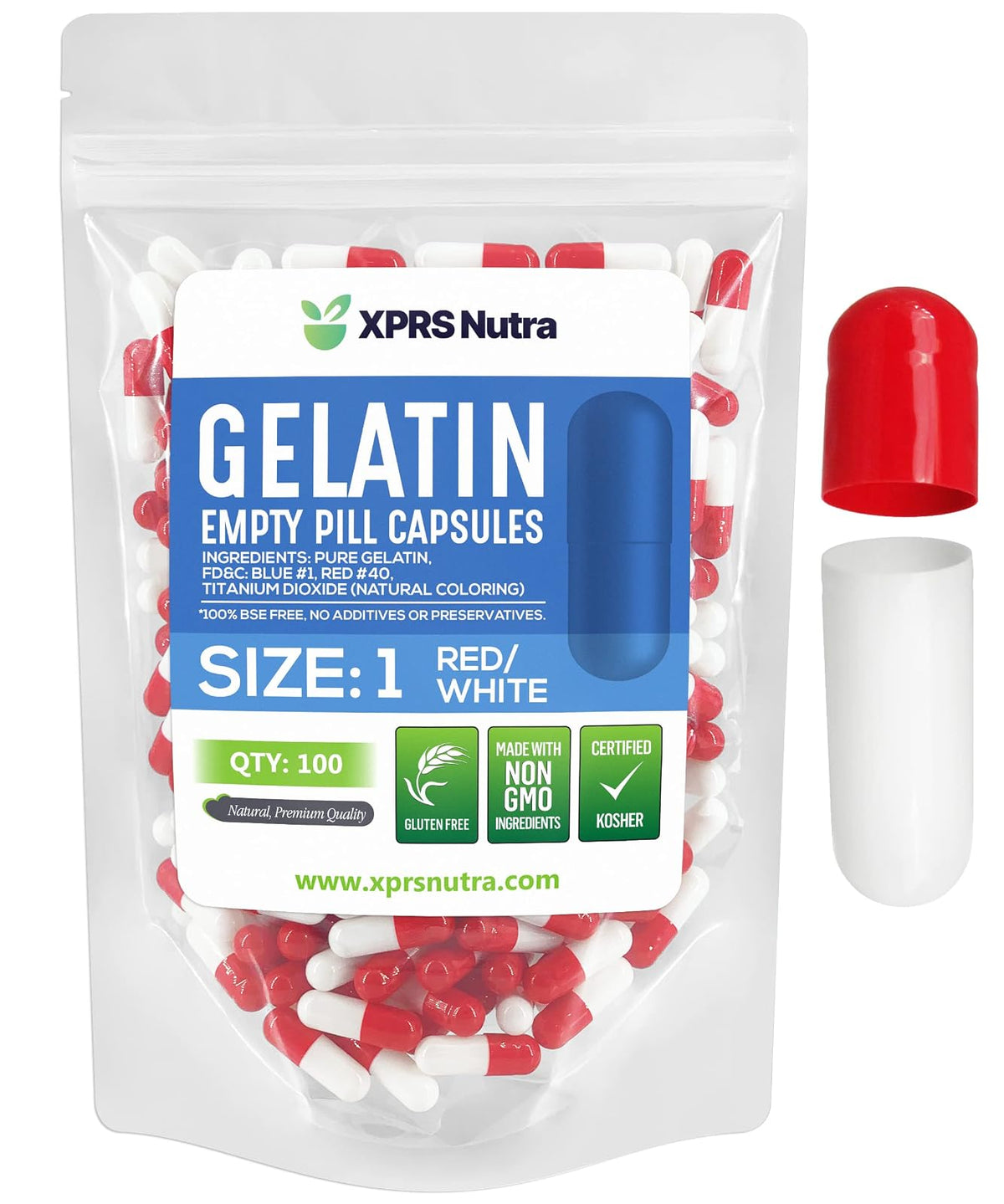 XPRS Nutra empty gelatin capsules