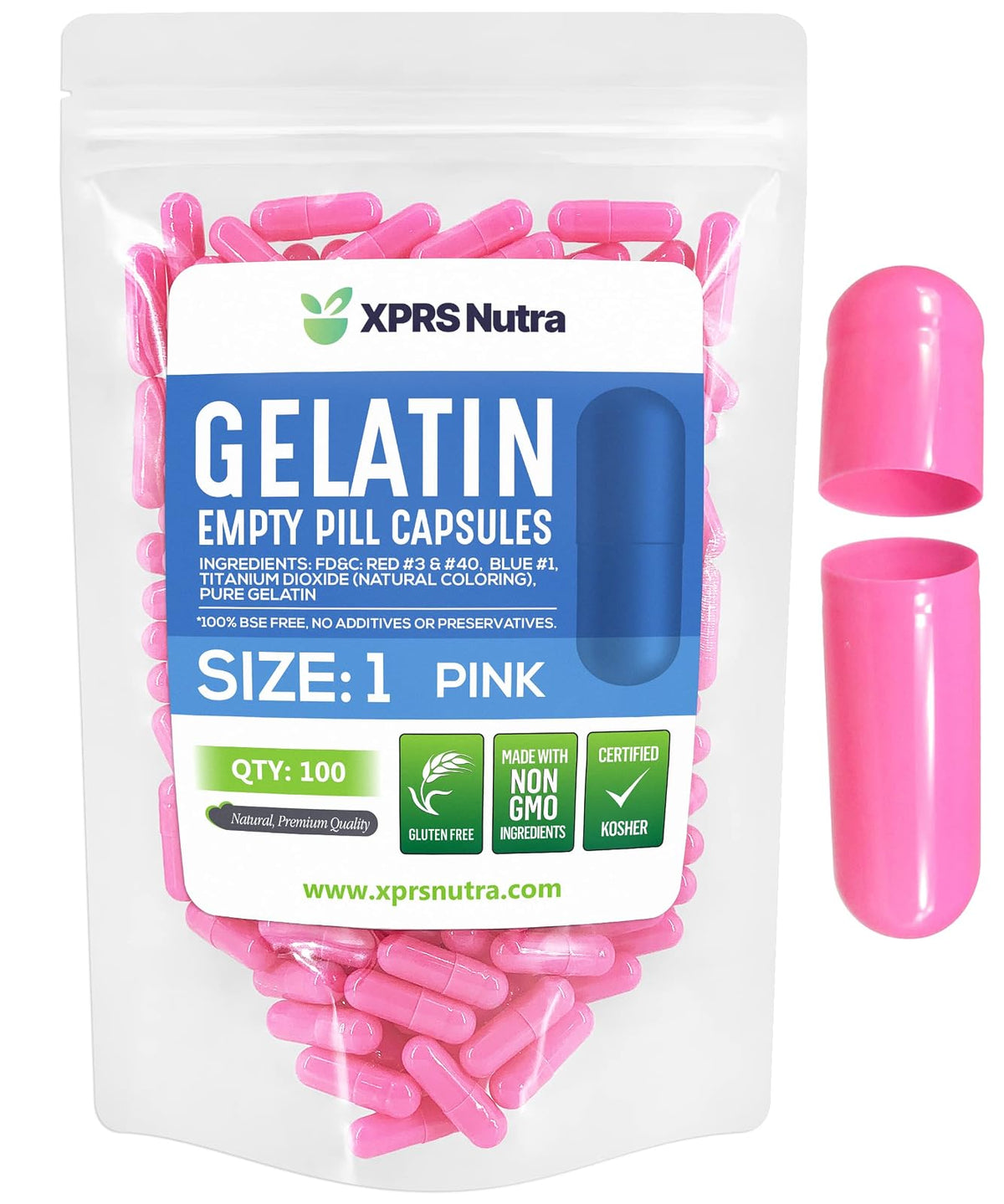 XPRS Nutra empty gelatin capsules