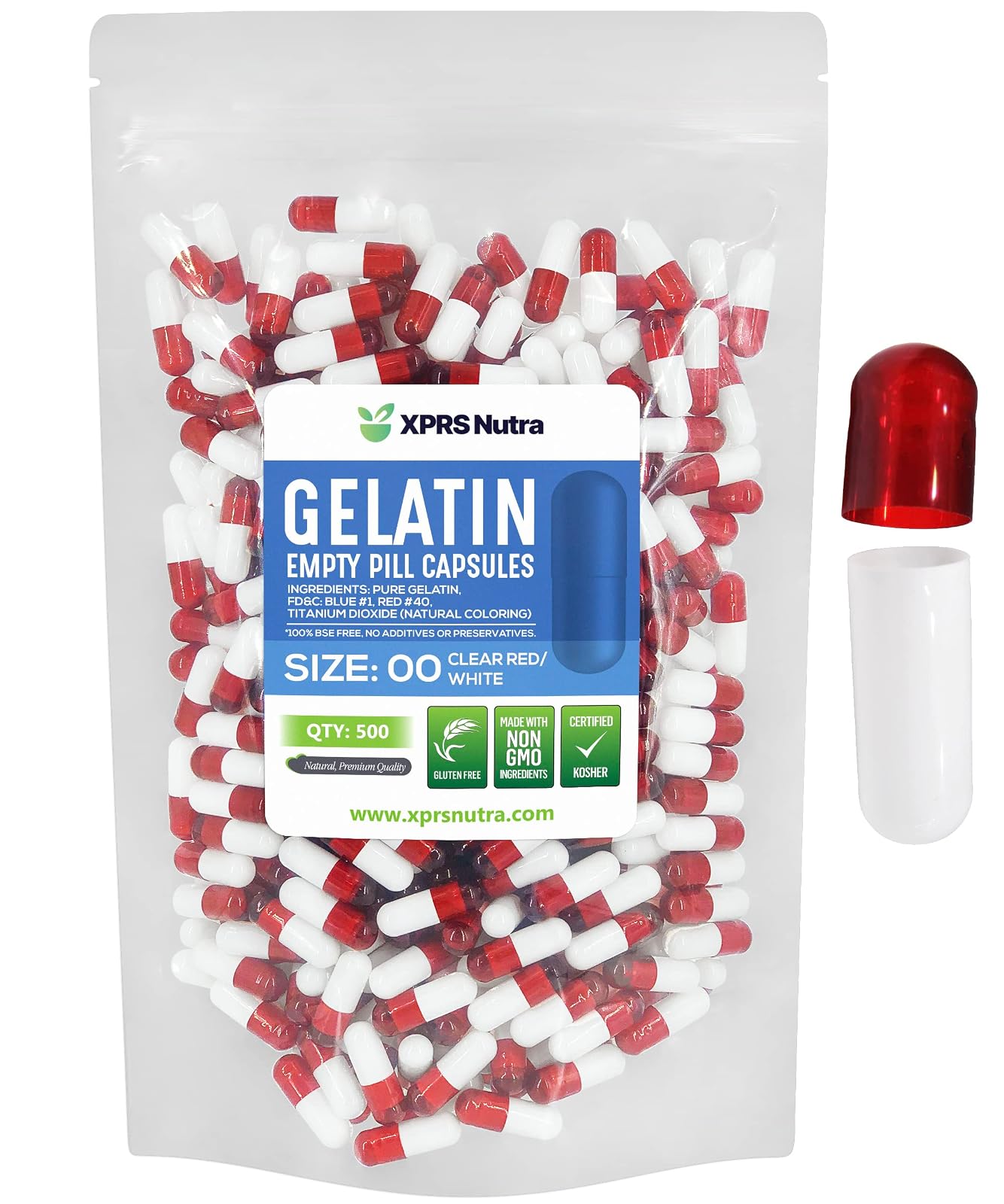 XPRS Nutra empty gelatin capsules