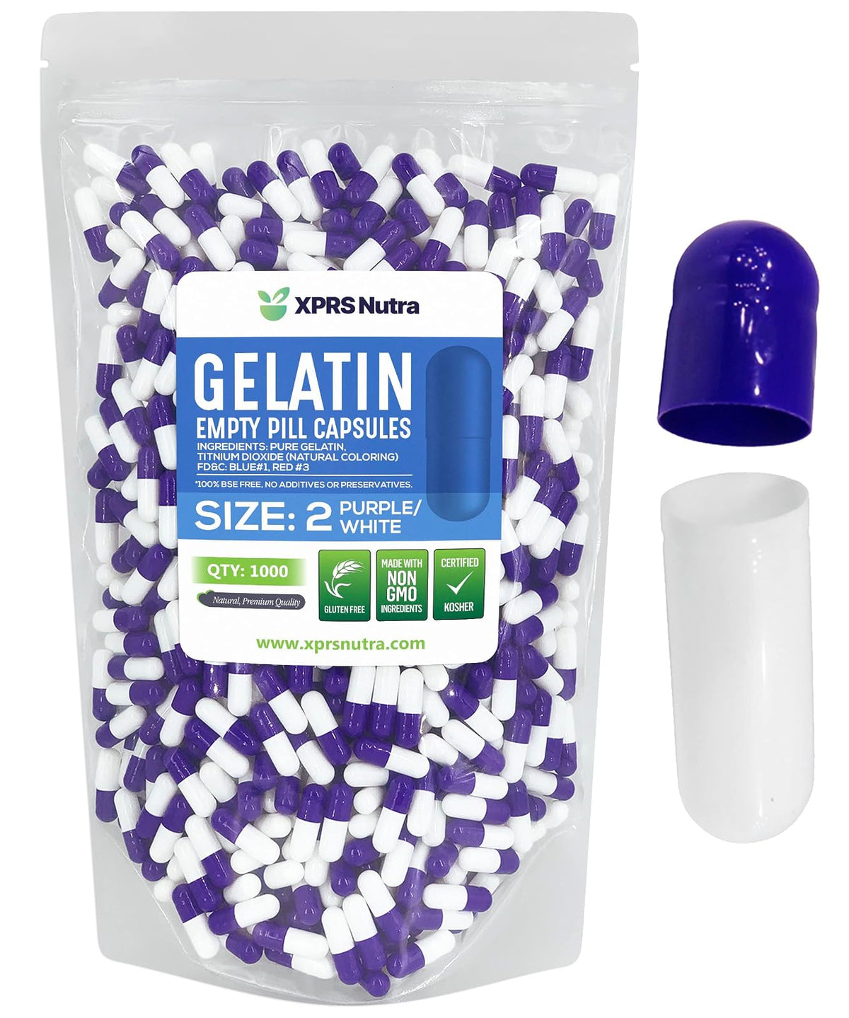 XPRS Nutra empty gelatin capsules