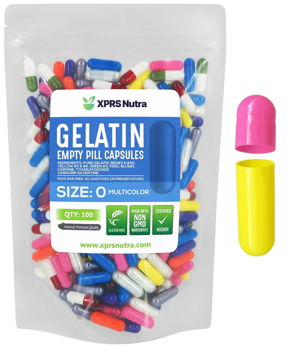 XPRS Nutra empty gelatin capsules