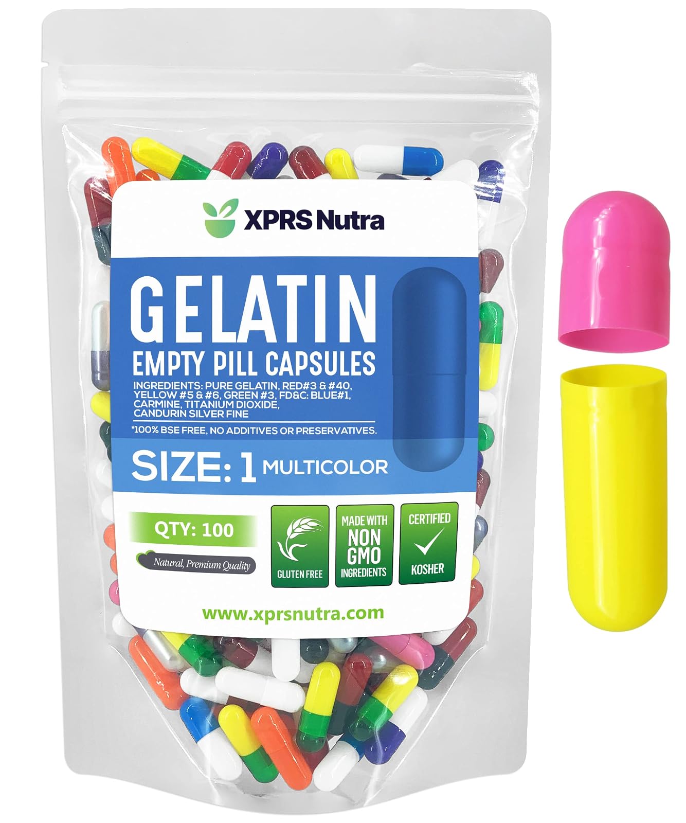 XPRS Nutra empty gelatin capsules