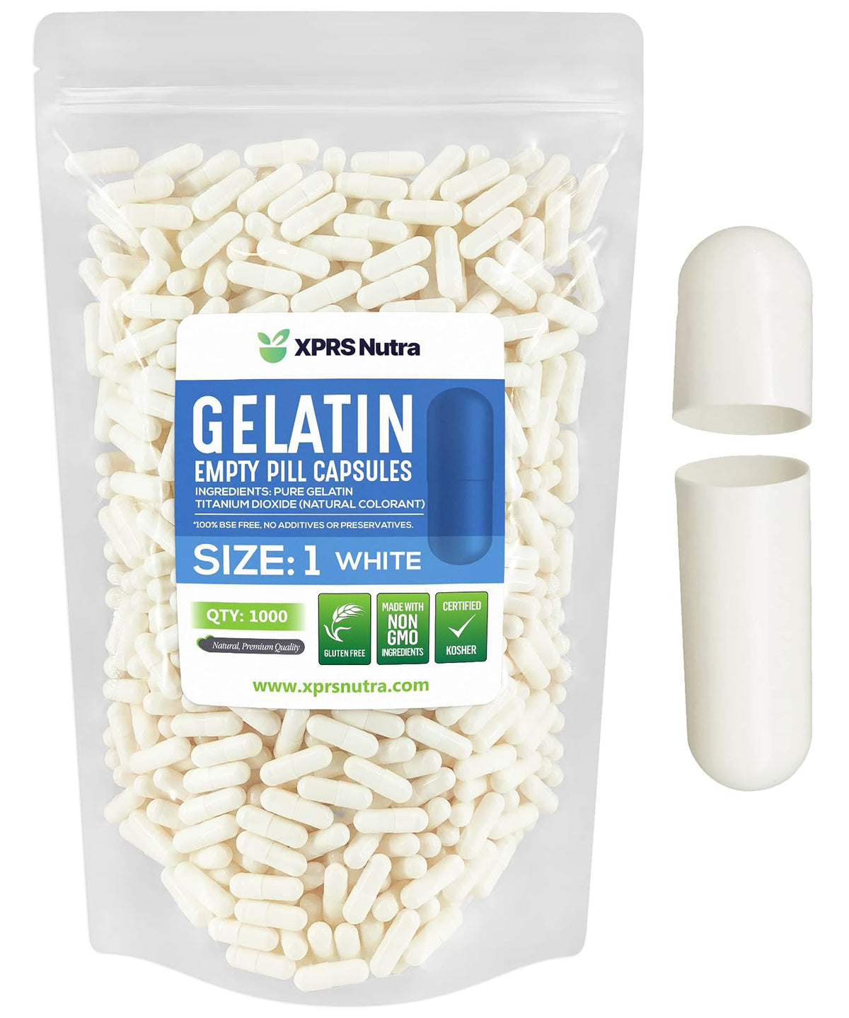 XPRS Nutra empty gelatin capsules