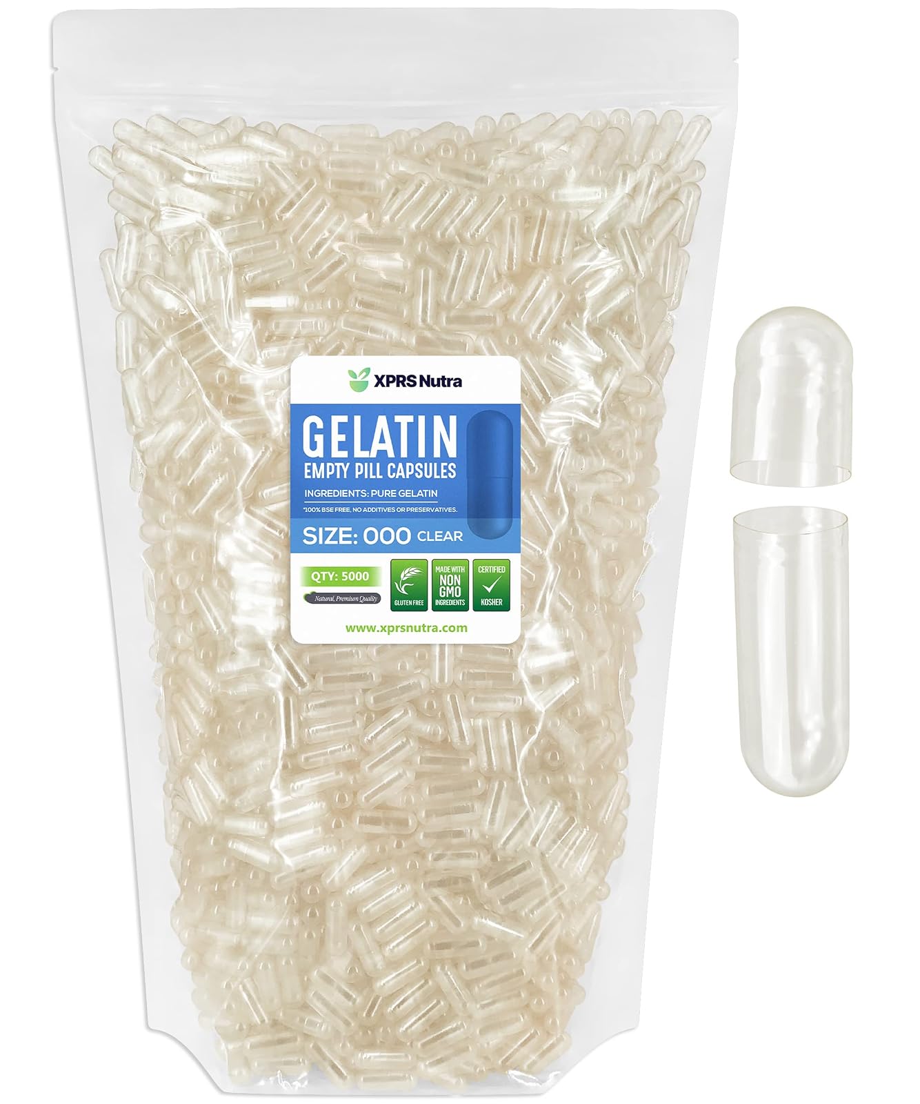 XPRS Nutra empty gelatin capsules