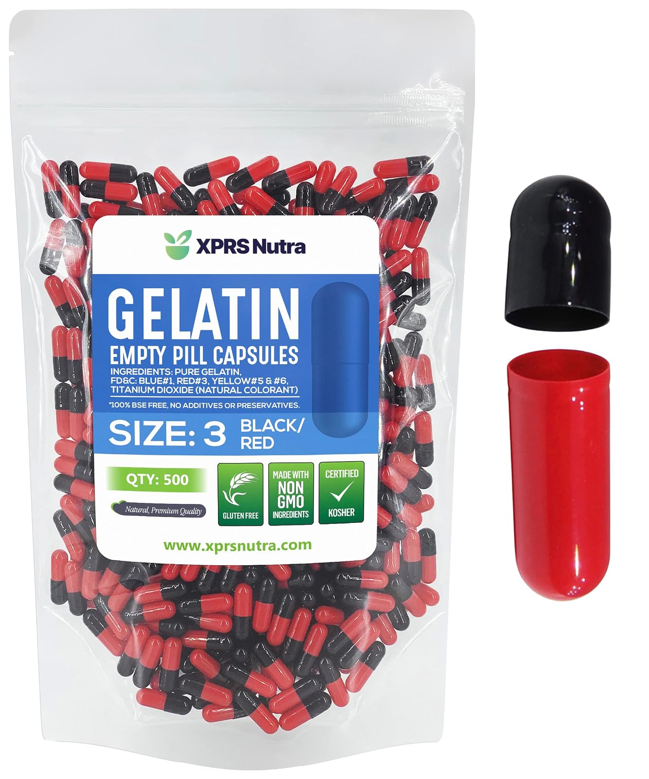 XPRS Nutra empty gelatin capsules