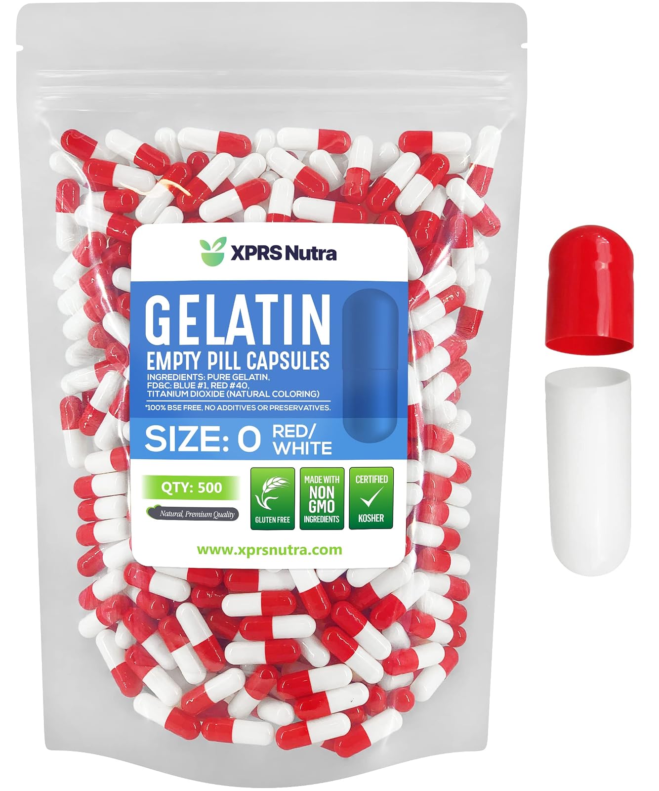 XPRS Nutra empty gelatin capsules