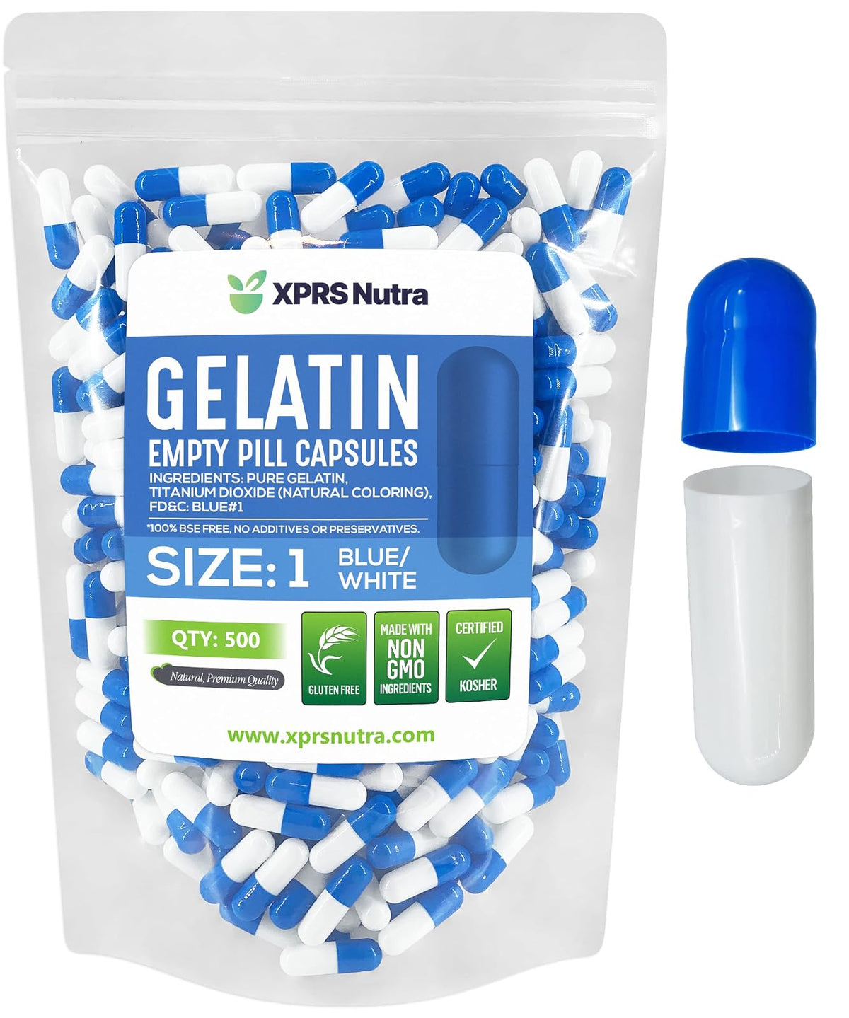 XPRS Nutra empty gelatin capsules