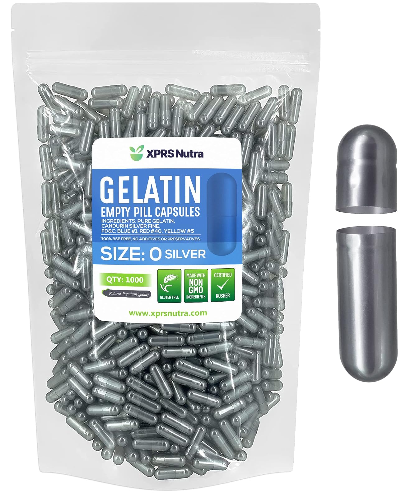 XPRS Nutra empty gelatin capsules