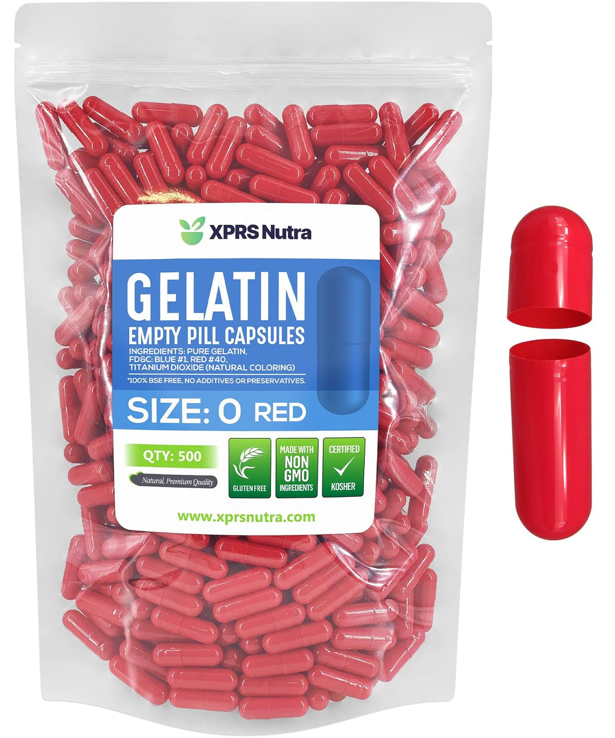 XPRS Nutra empty gelatin capsules