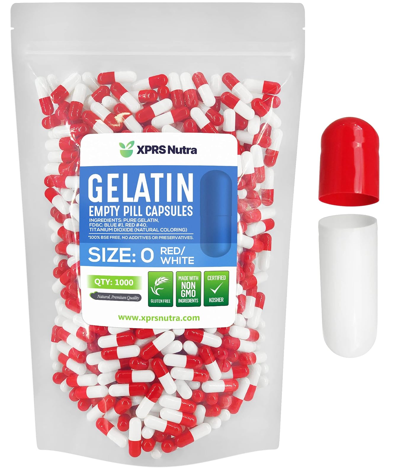 XPRS Nutra empty gelatin capsules
