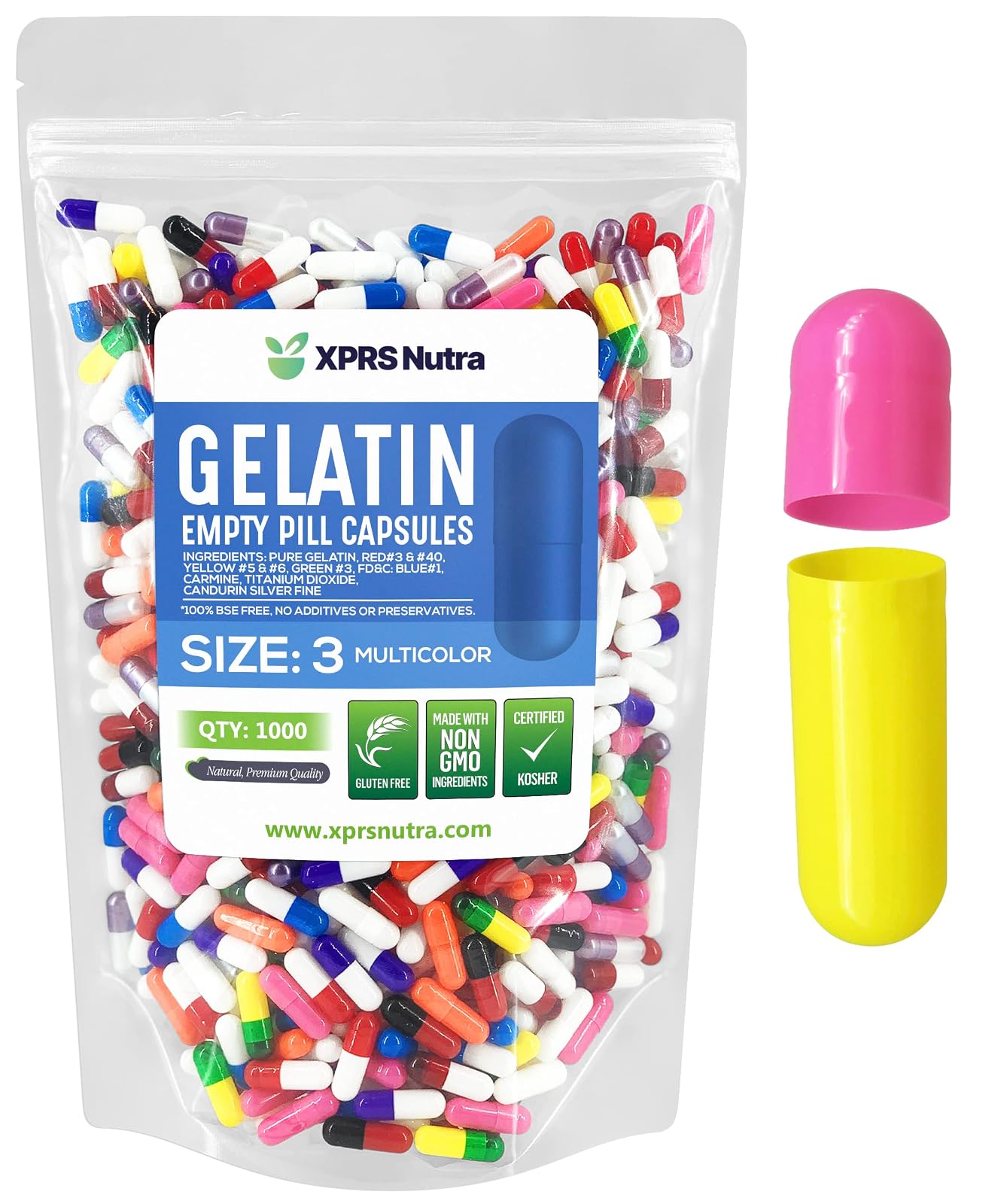 XPRS Nutra empty gelatin capsules