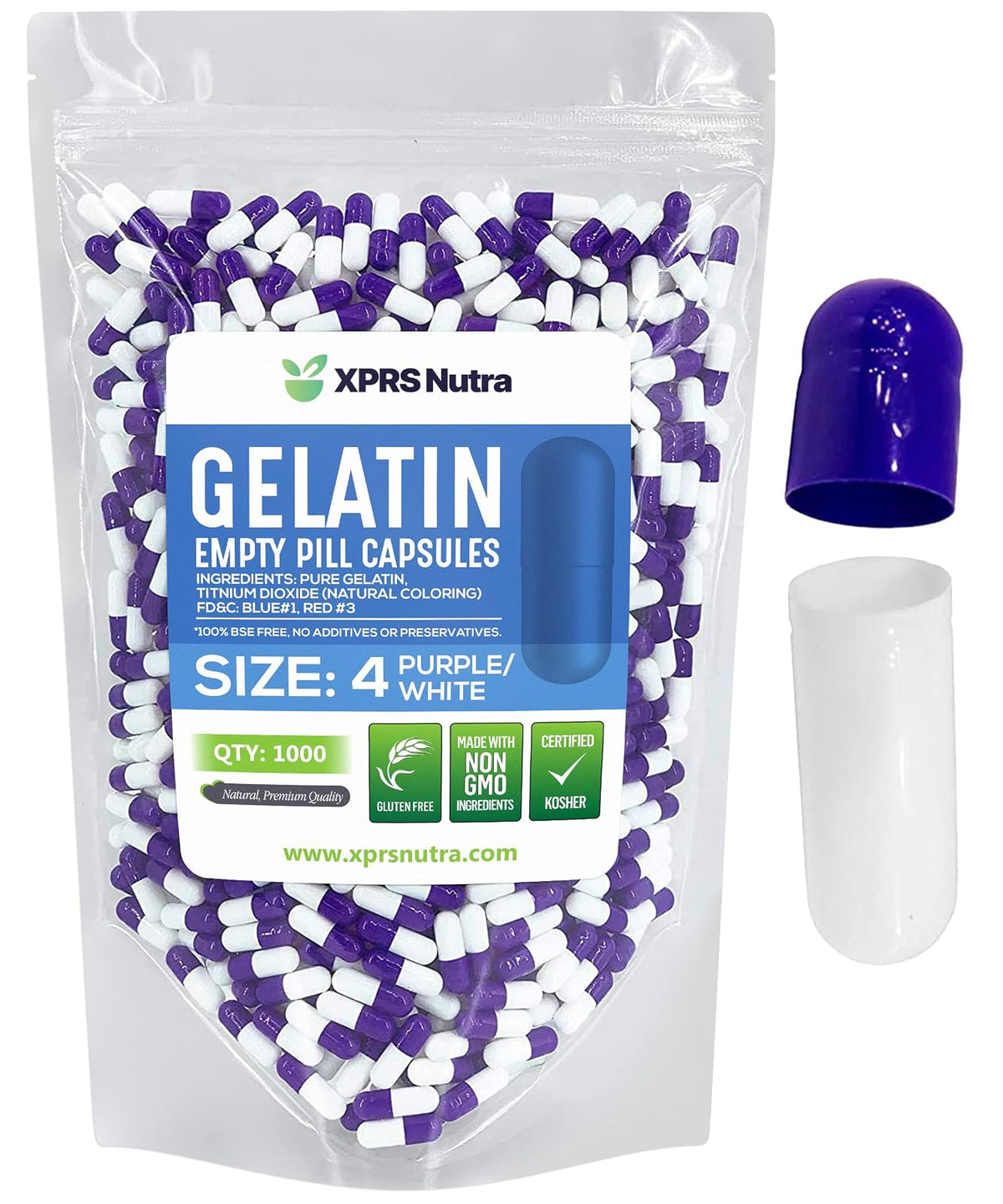 XPRS Nutra empty gelatin capsules