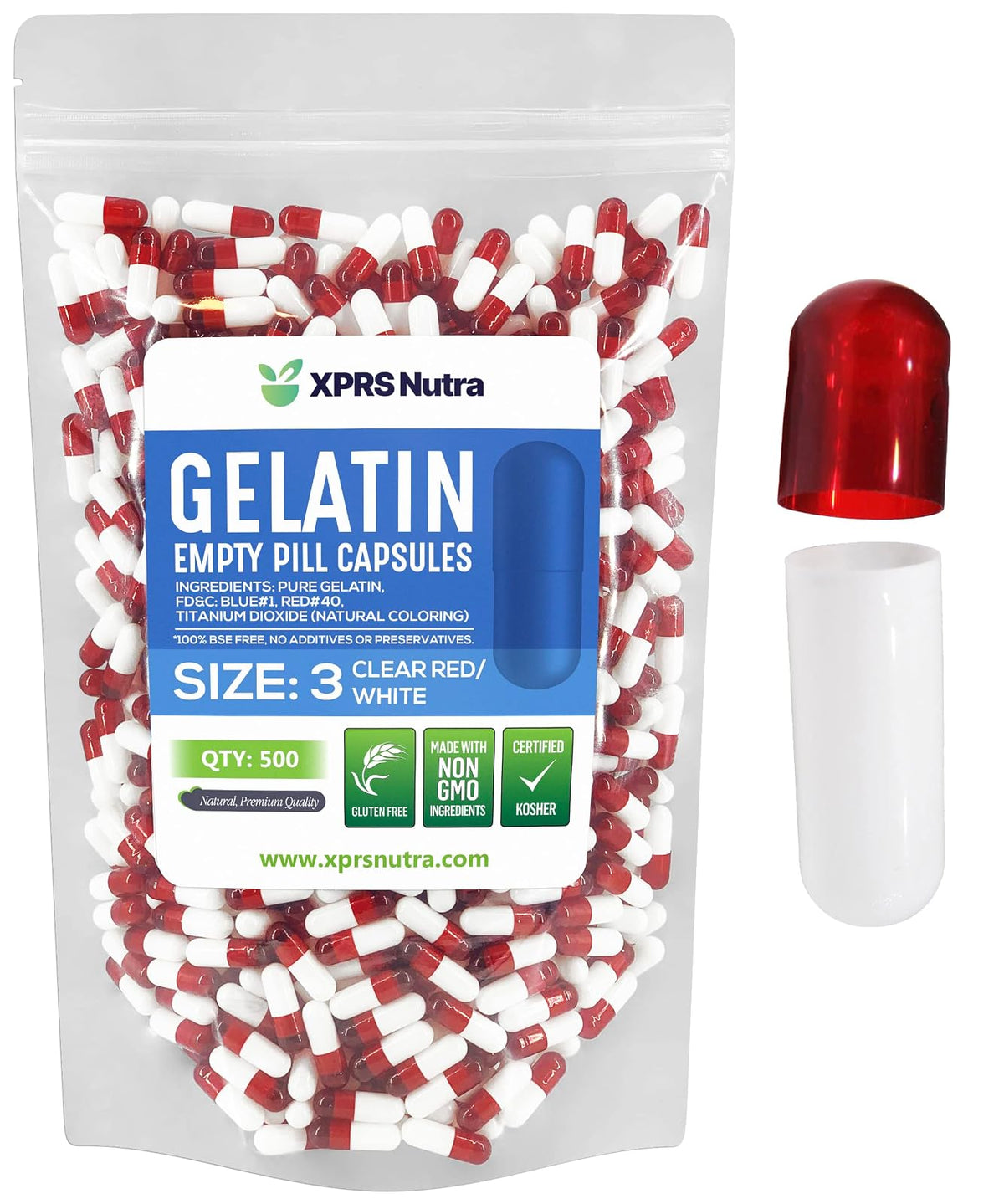 XPRS Nutra empty gelatin capsules