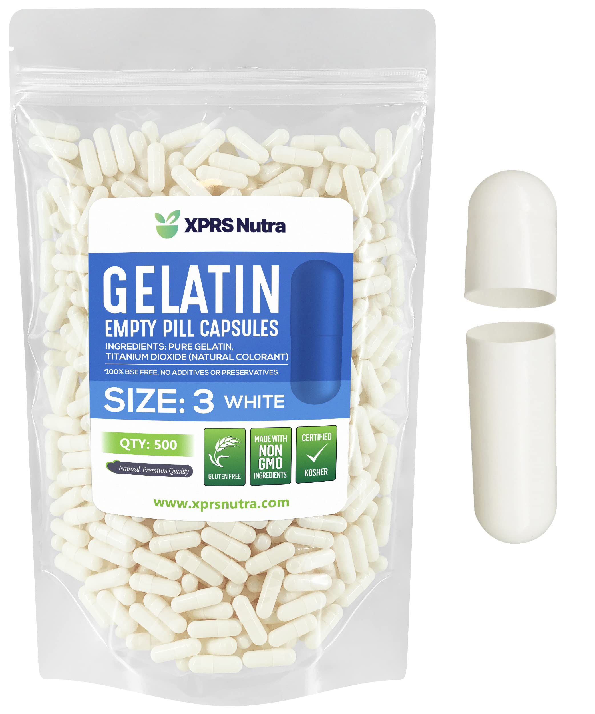 XPRS Nutra empty gelatin capsules