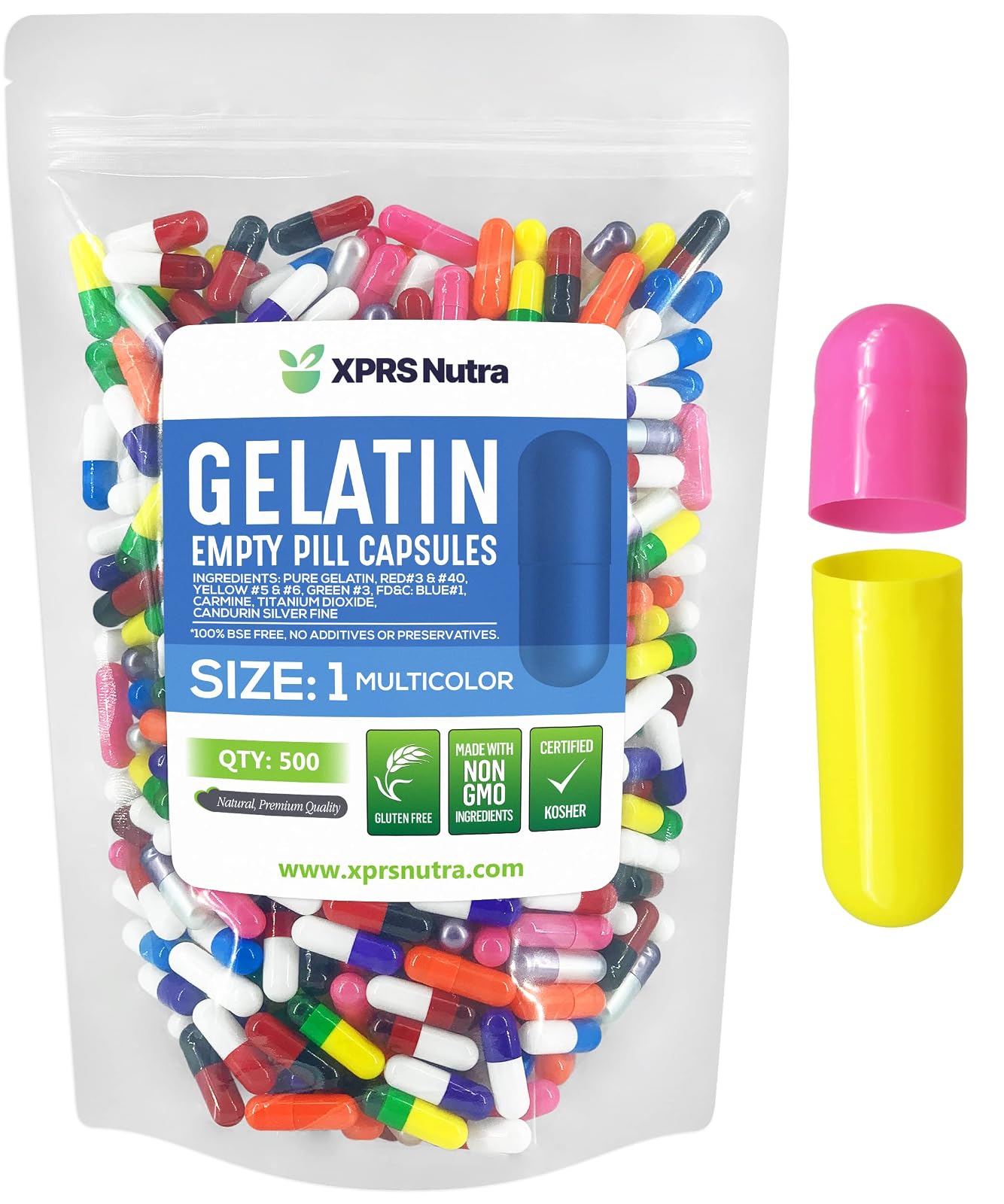 XPRS Nutra empty gelatin capsules