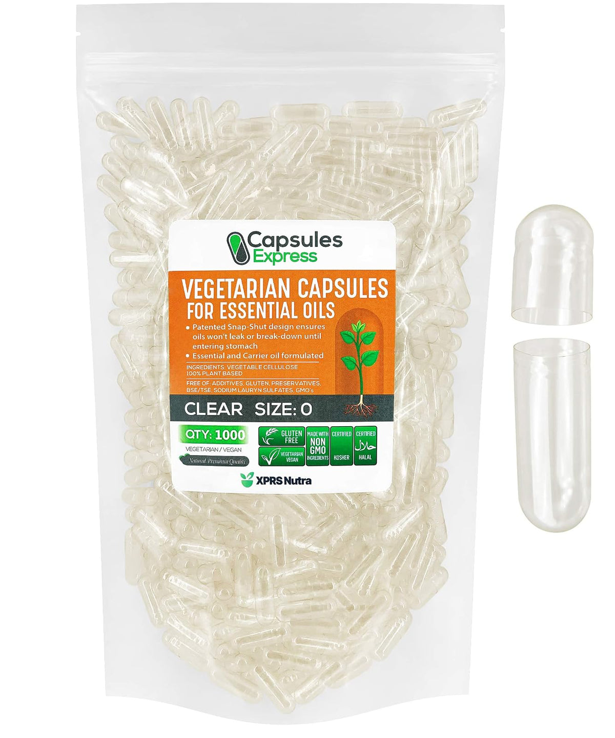 XPRS Nutra empty vegan capsules
