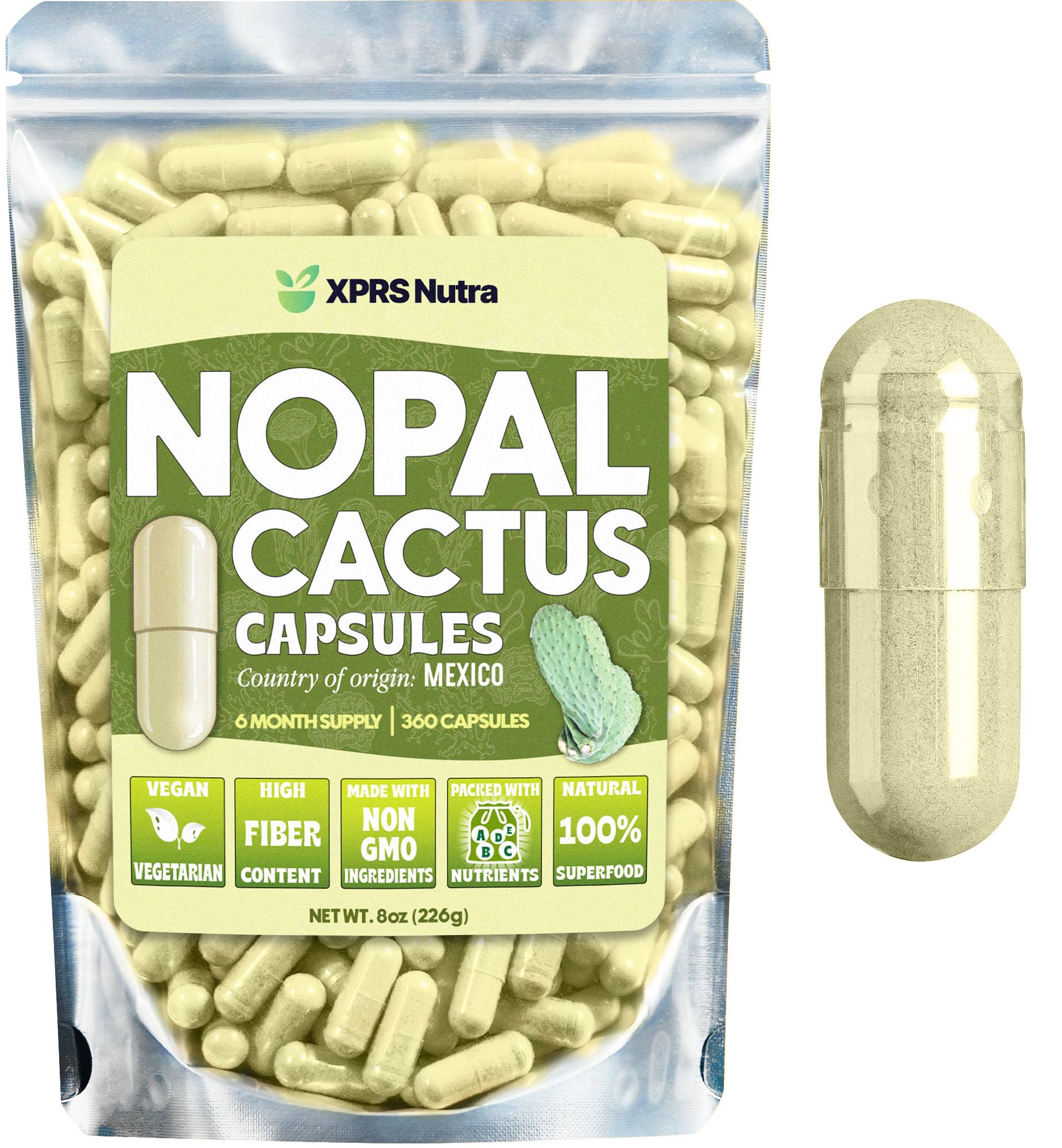 XPRS Nutra Nopal cactus capsules