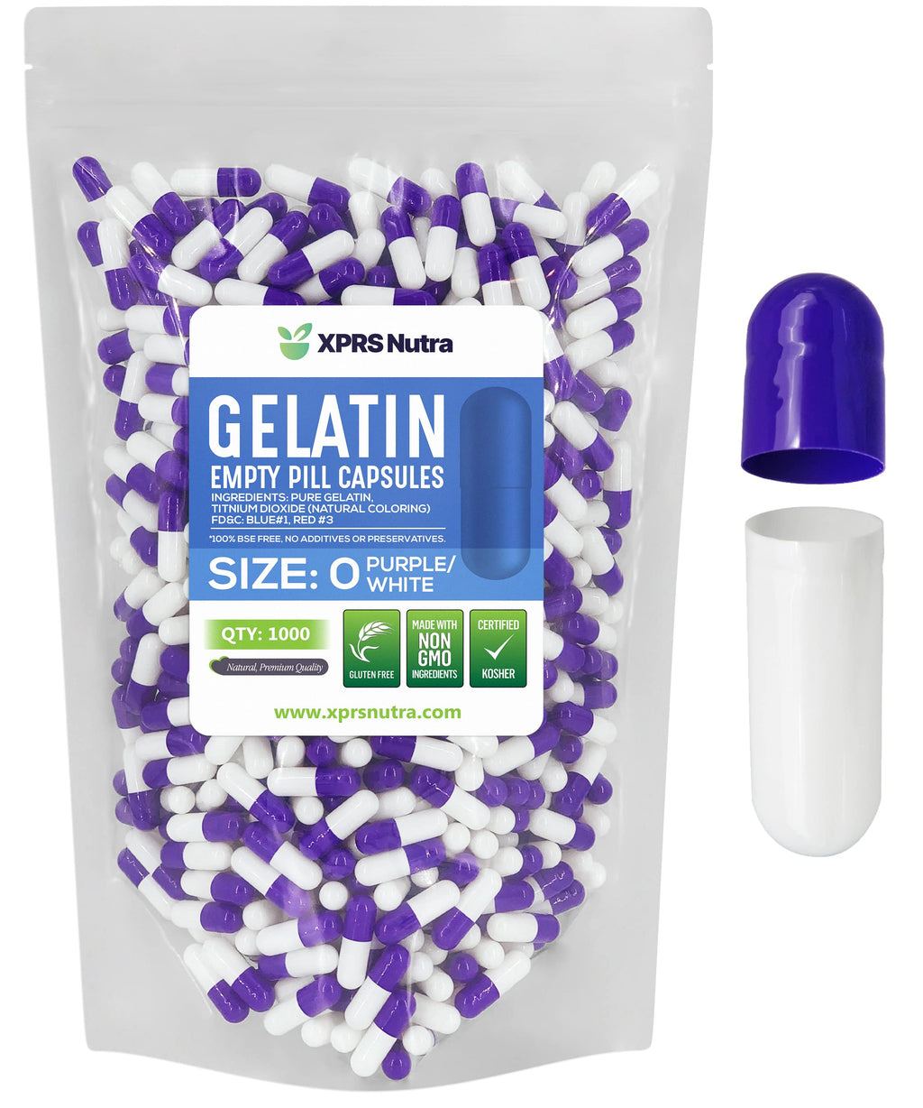 XPRS Nutra Size 0 gelatin capsules