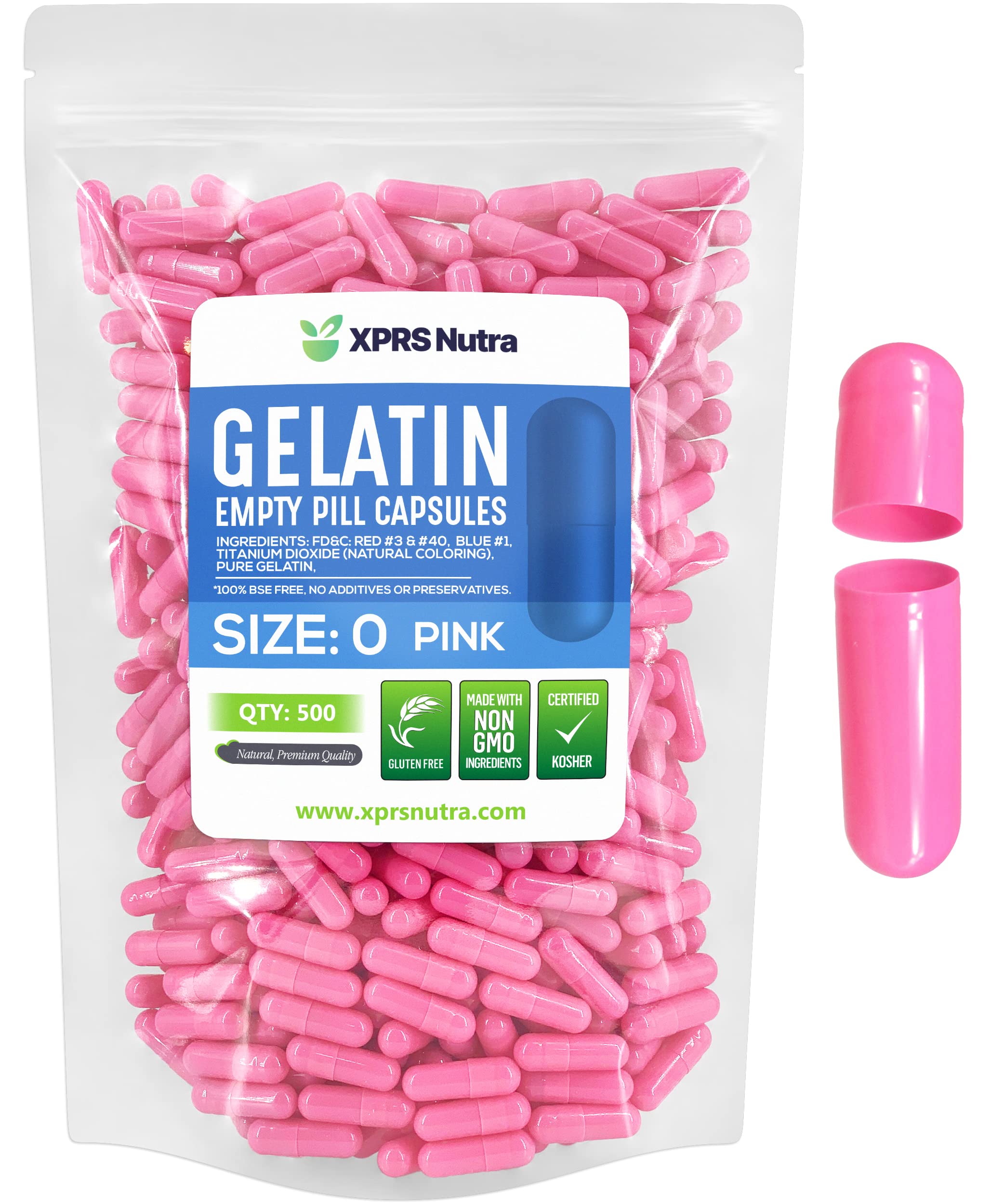 XPRS Nutra Size 0 gelatin capsules