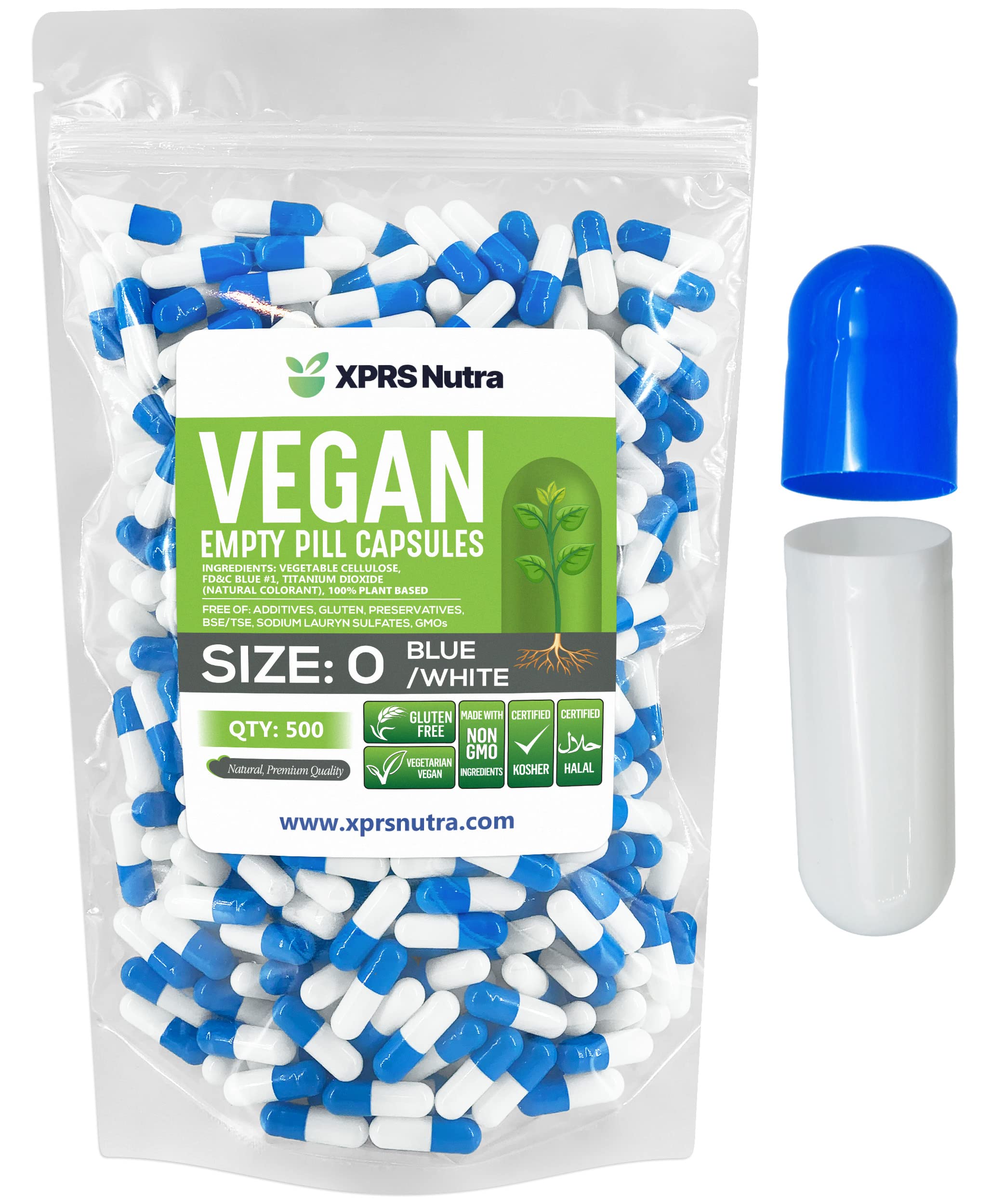 XPRS Nutra size 0 vegan capsules
