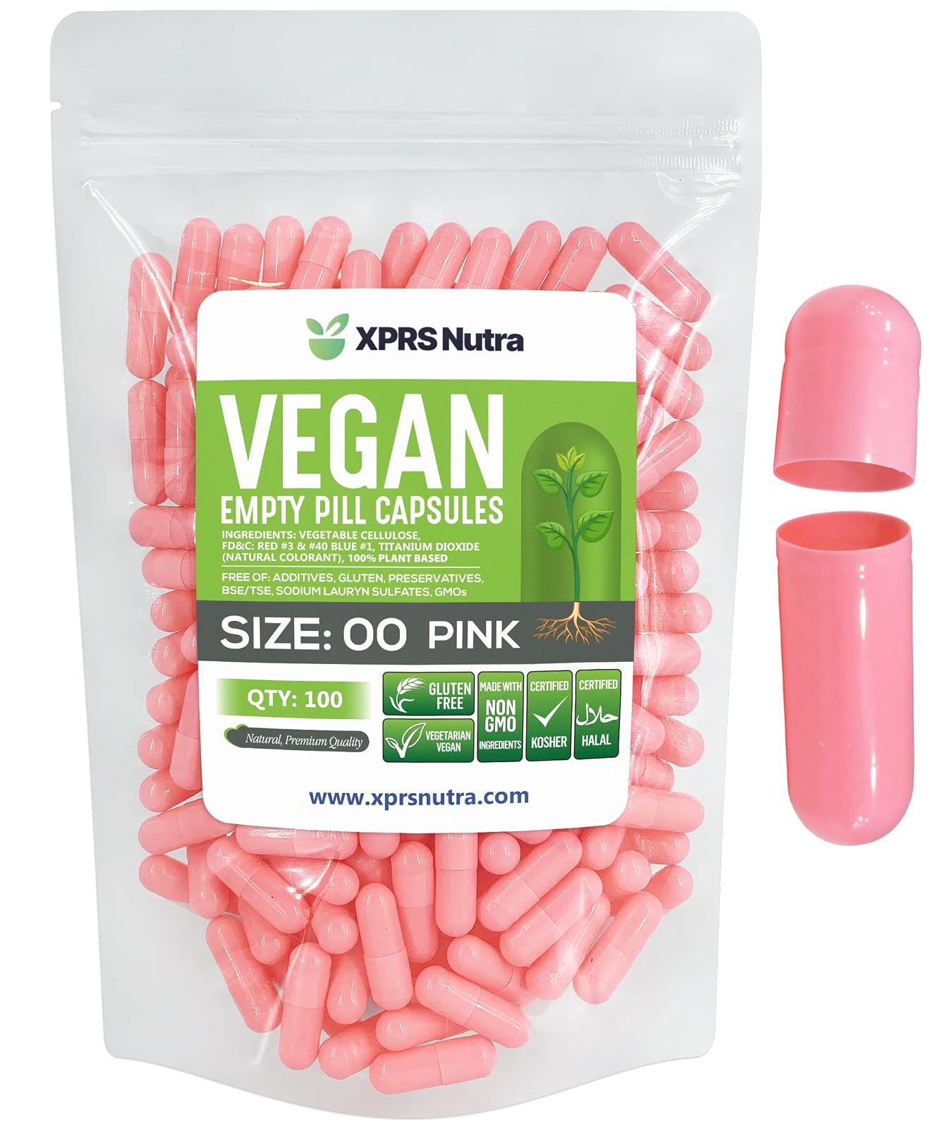 XPRS Nutra size 00 empty capsules