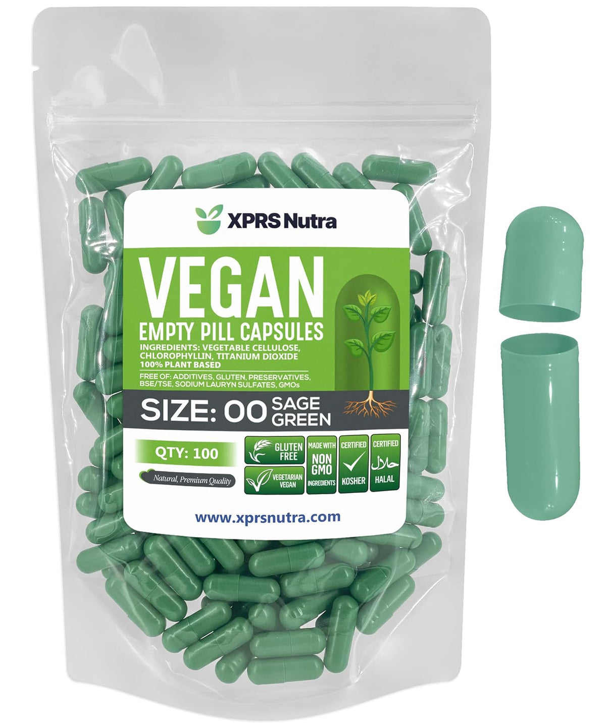 XPRS Nutra size 00 empty capsules