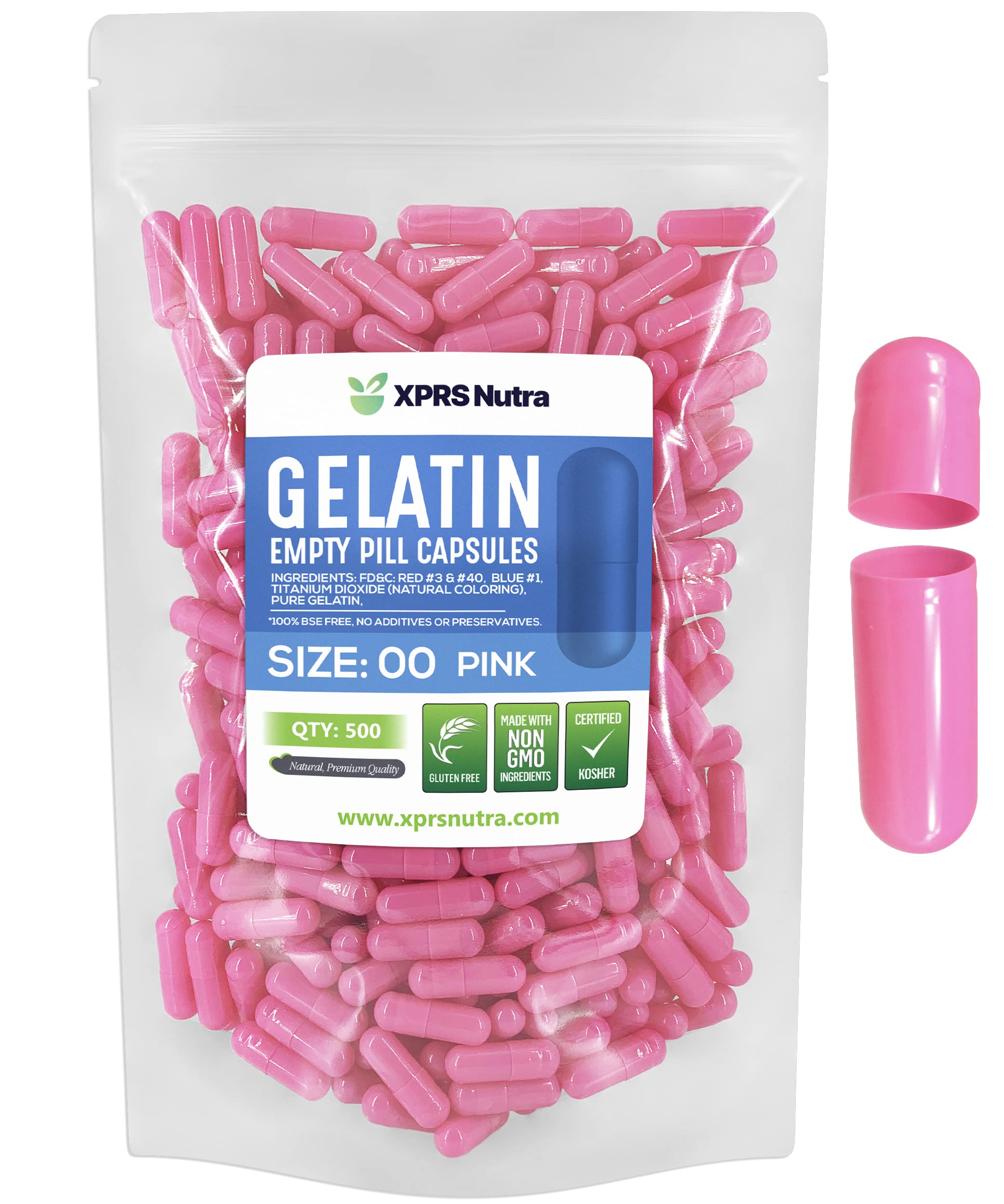 XPRS Nutra Size 00 gelatin capsules