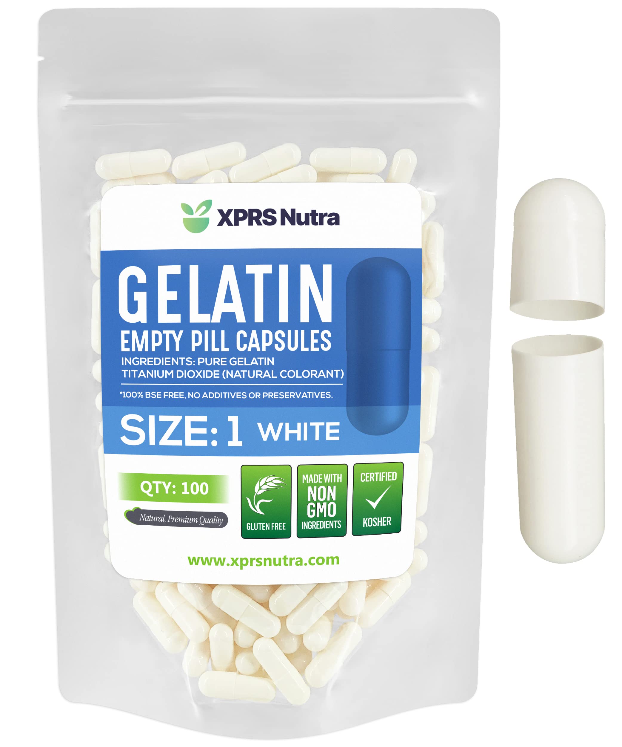 XPRS Nutra Size 1 gelatin capsules