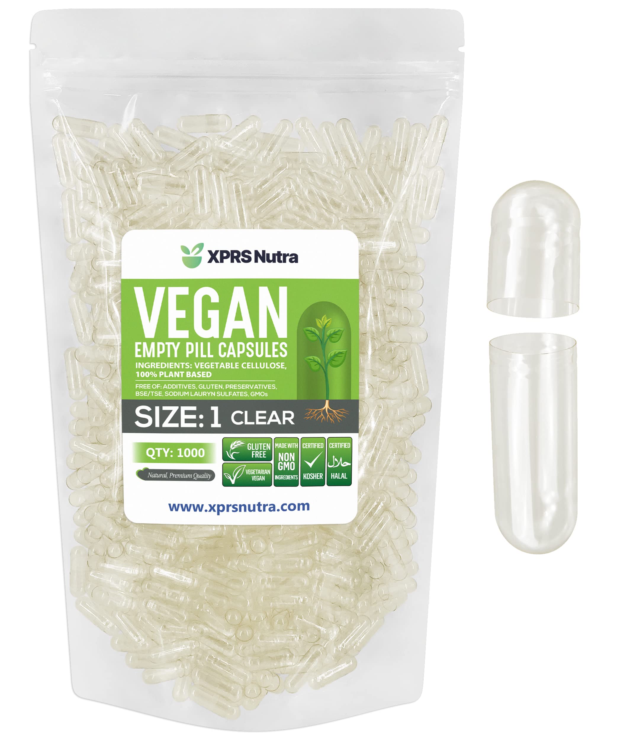 XPRS Nutra size 1 vegan capsules