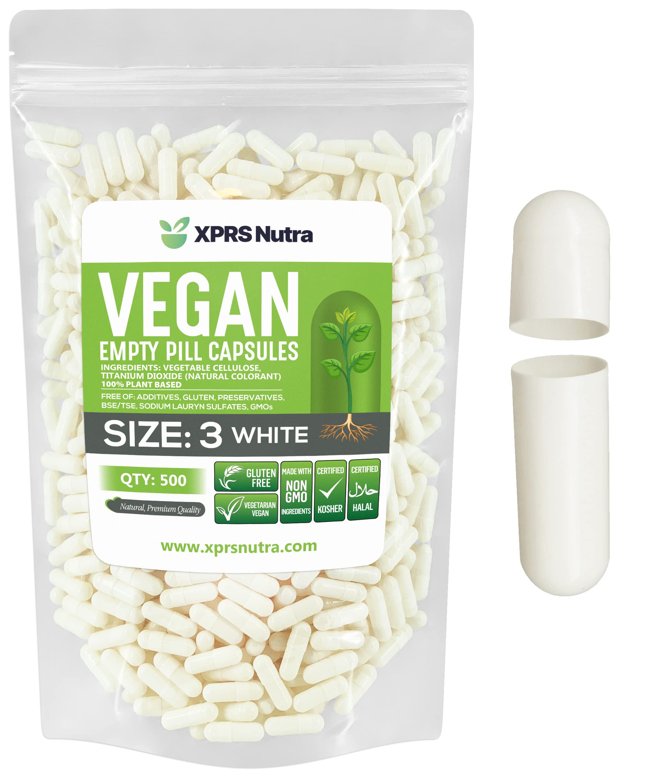 XPRS Nutra size 3 vegan capsules