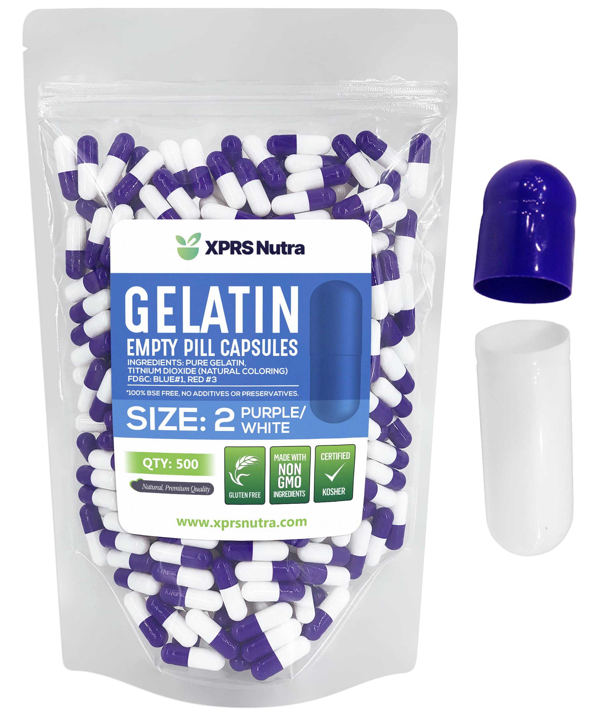 XPRS Nutra Size empty gelatin capsules