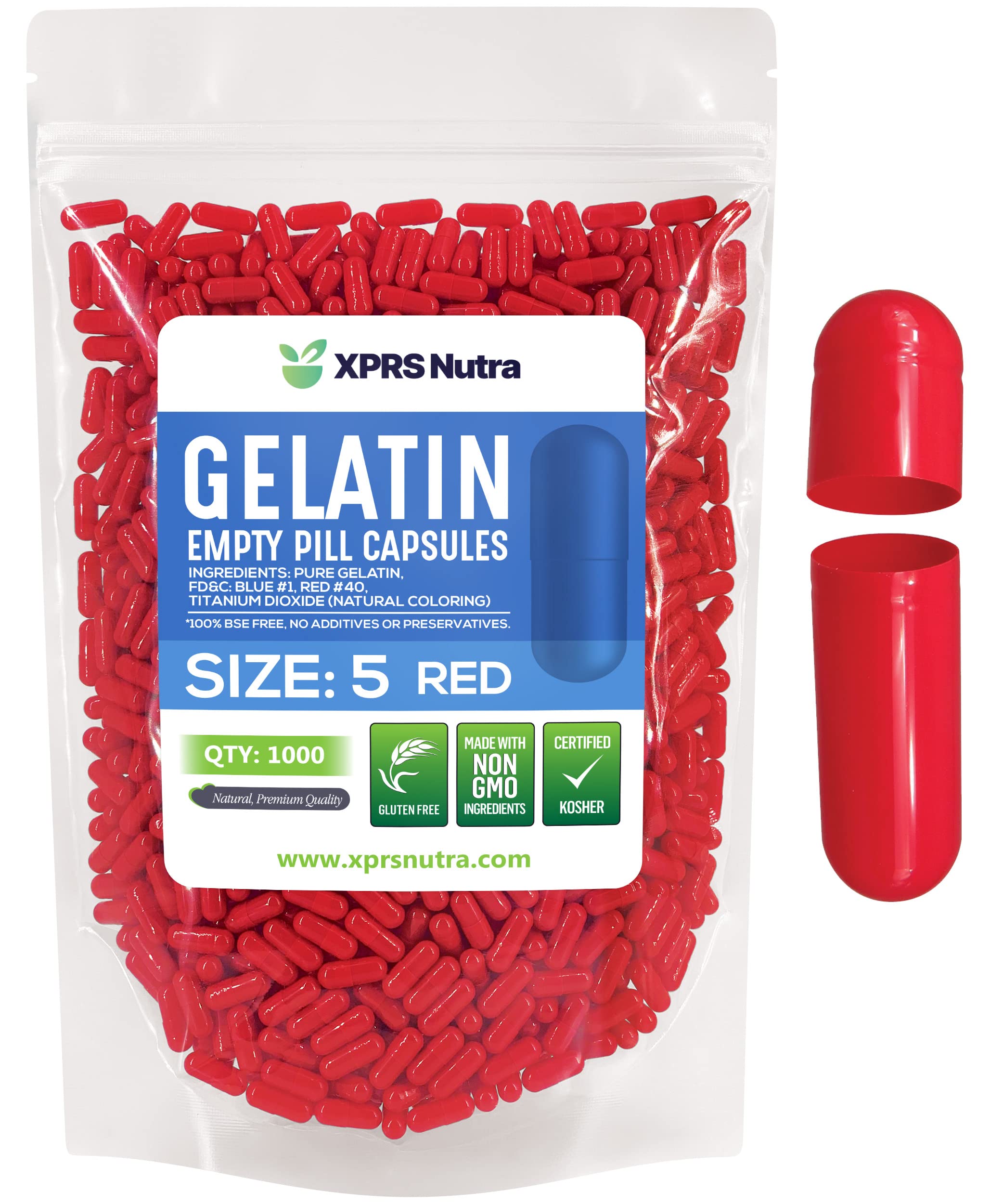 XPRS Nutra Size gelatin capsules