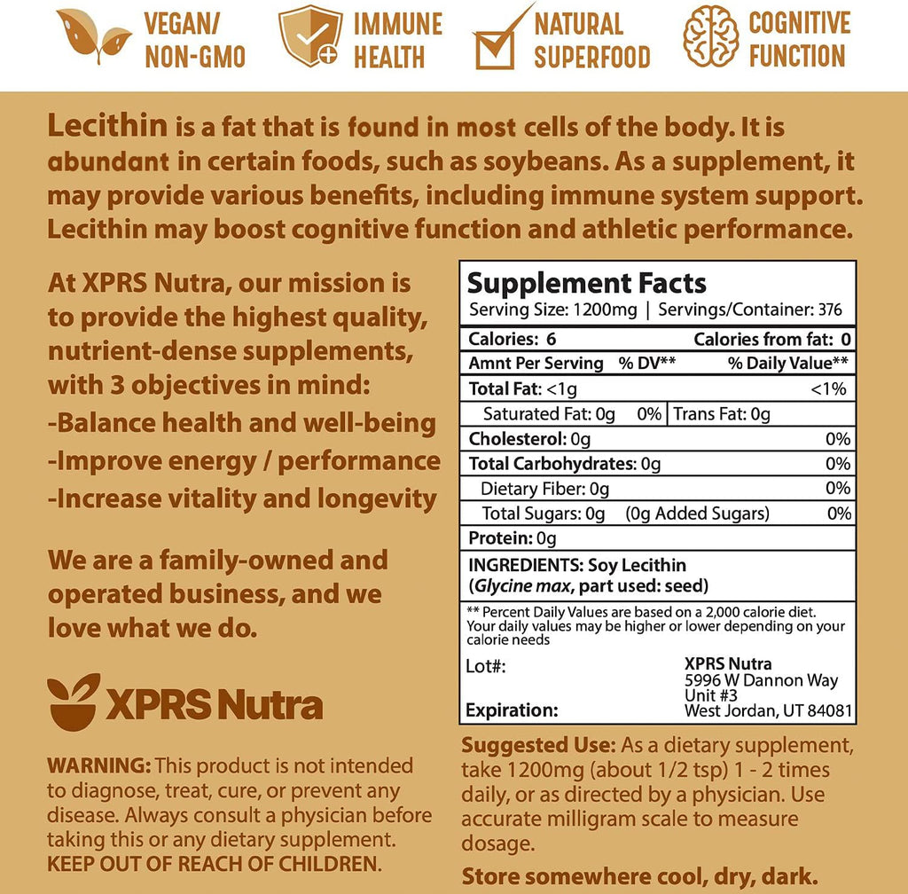 XPRS Nutra soy lecithin for brain support