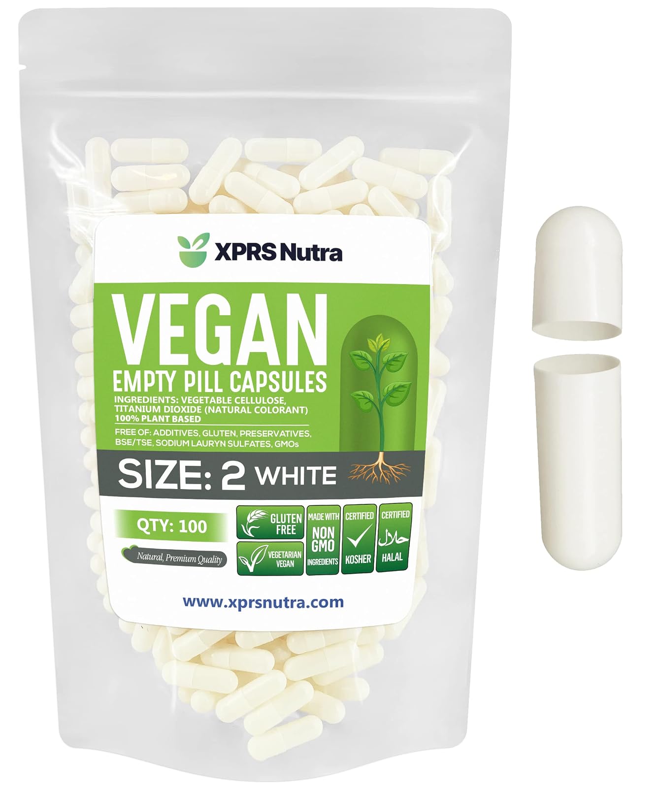 XPRS Nutra vegan capsules for supplements