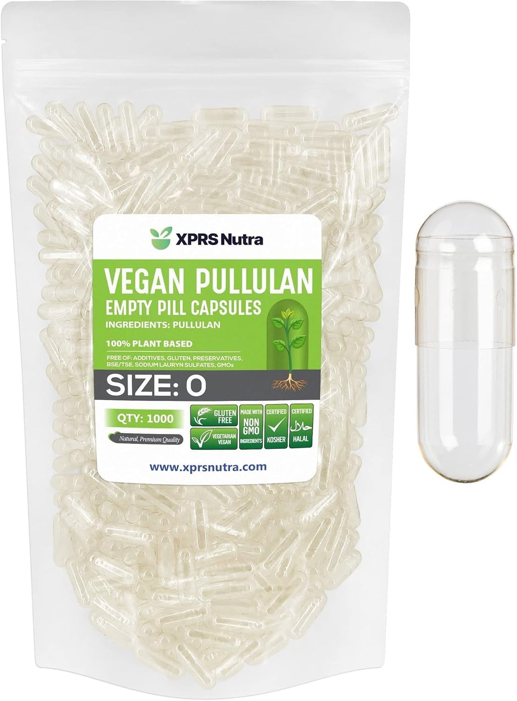 XPRS Nutra vegan empty capsules
