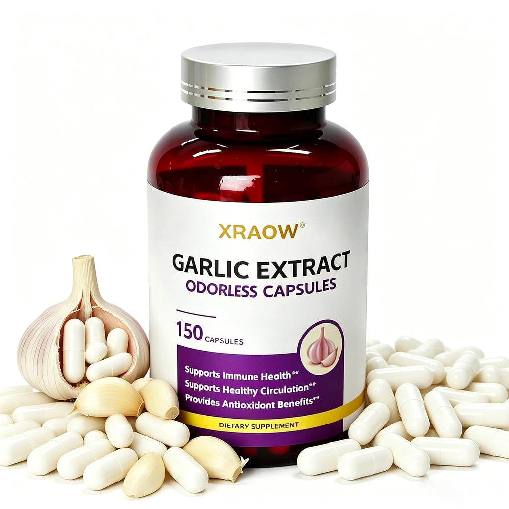 XRAOW garlic extract 500 mg capsules