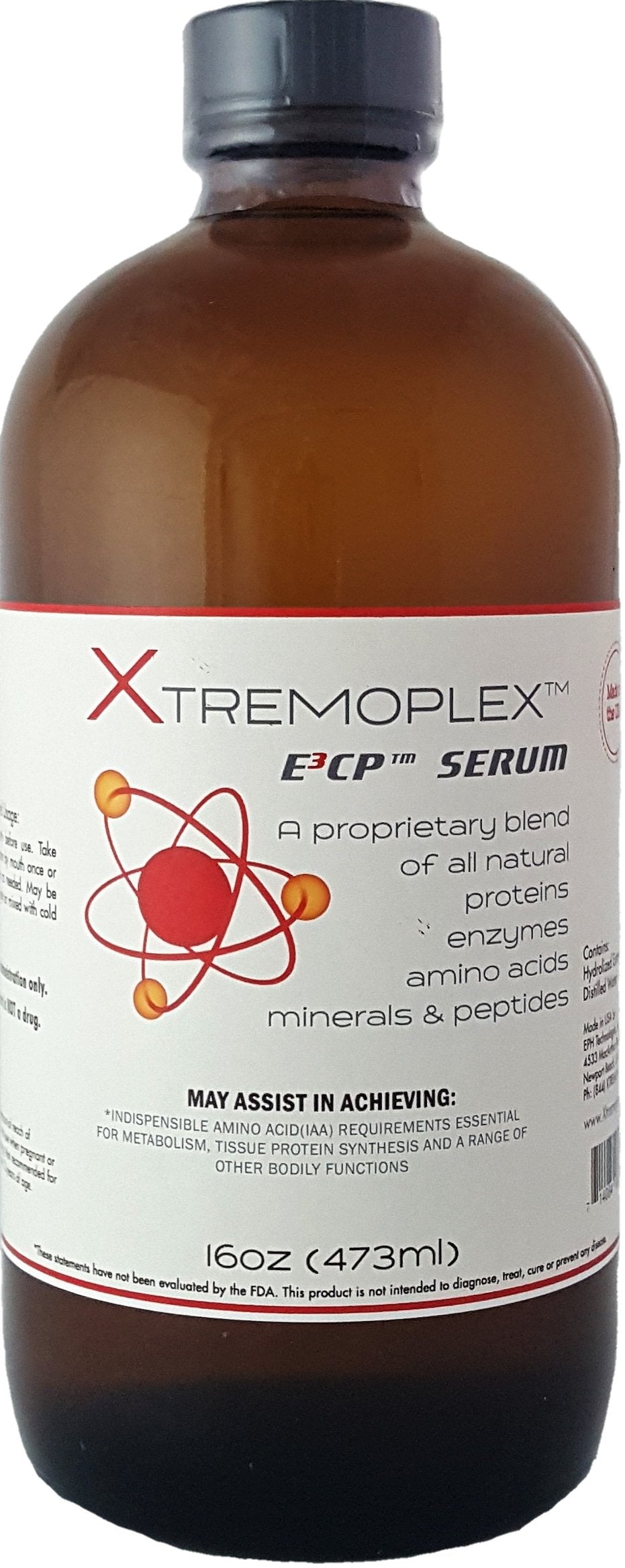 Xtremoplex E3CP serum natural ingredients