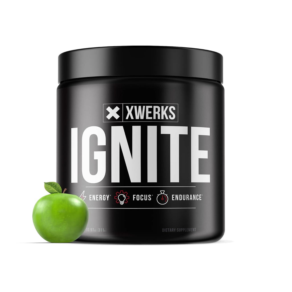 Xwerks Ignite pre-workout green apple flavour