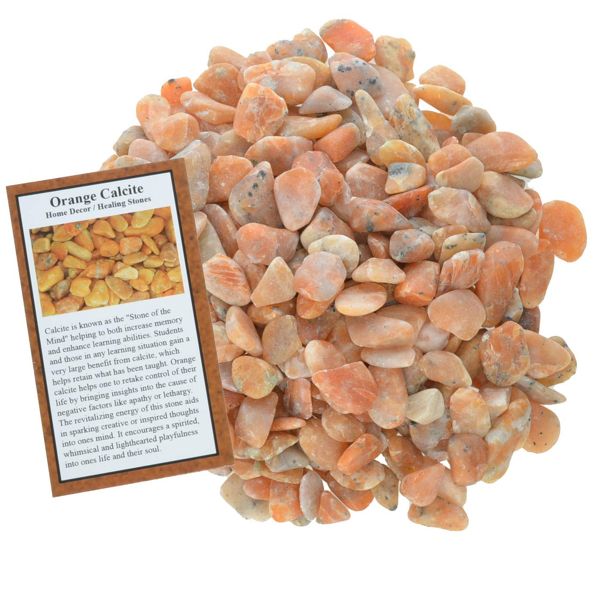 XXSmall orange calcite stones for meditation