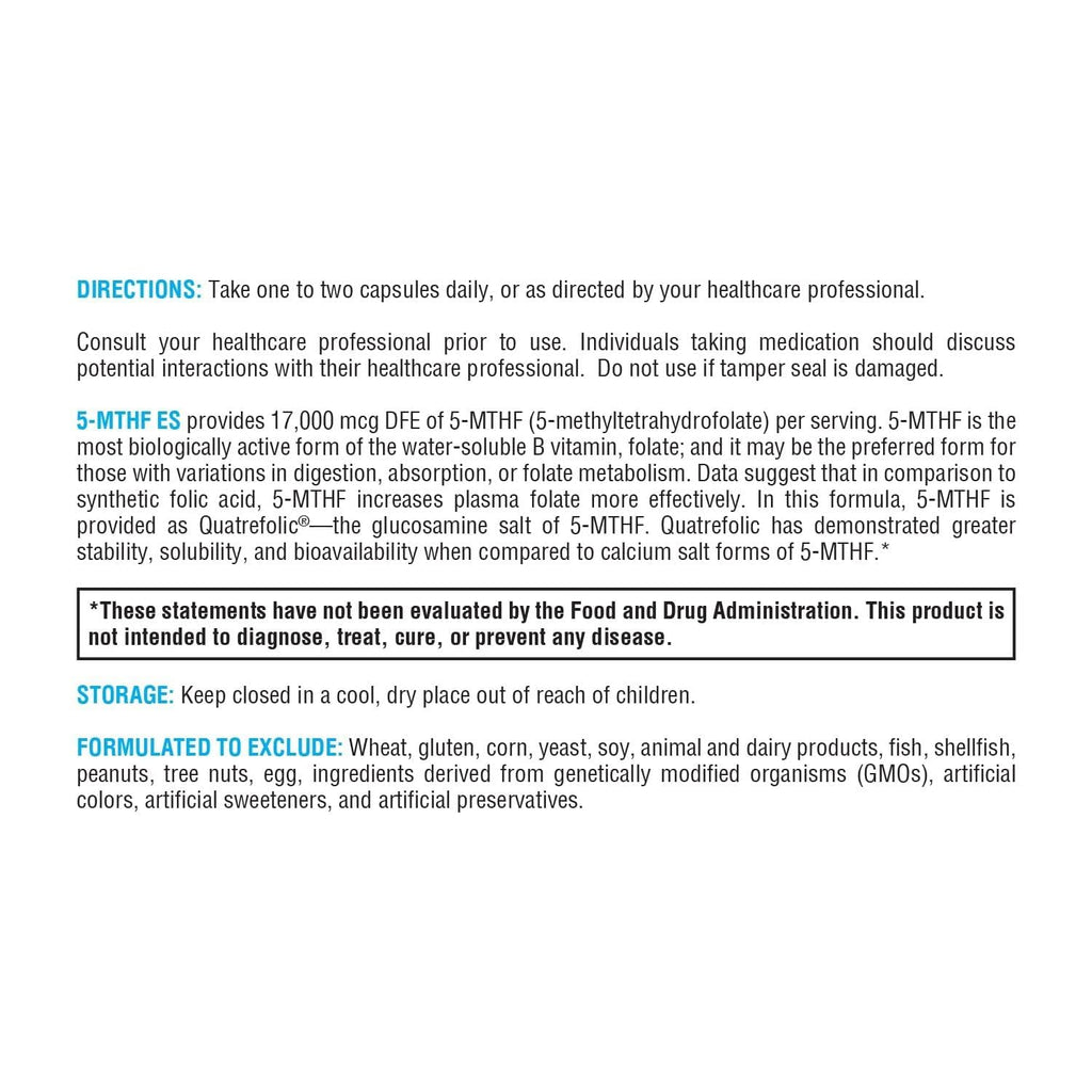 Xymogen 5-MTHF for cardiovascular health