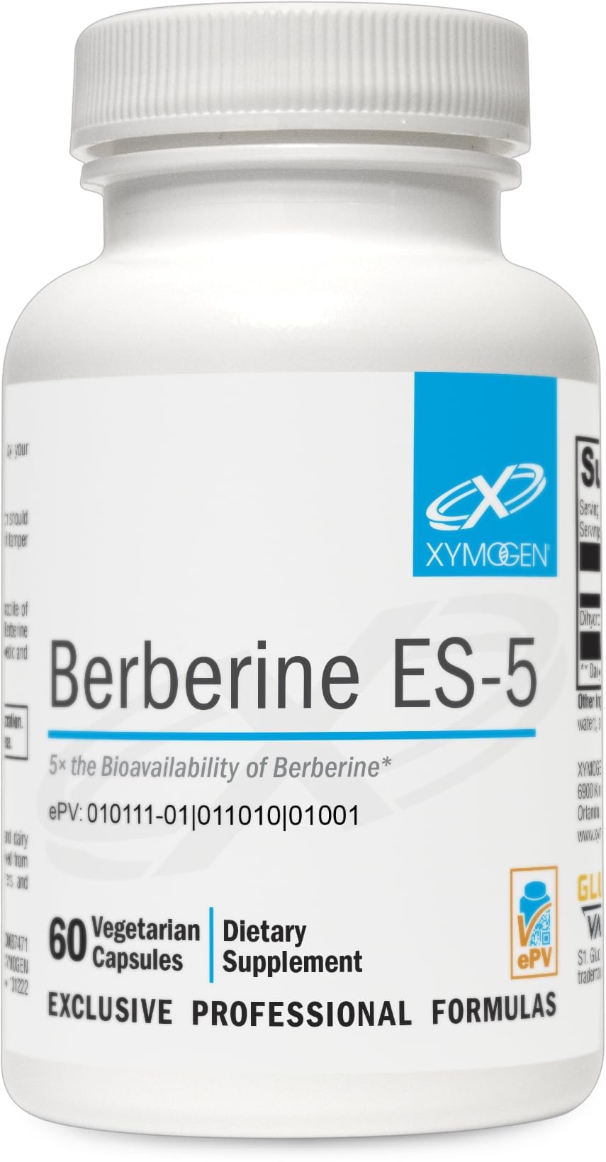 XYMOGEN Berberine ES-5 capsules for metabolism