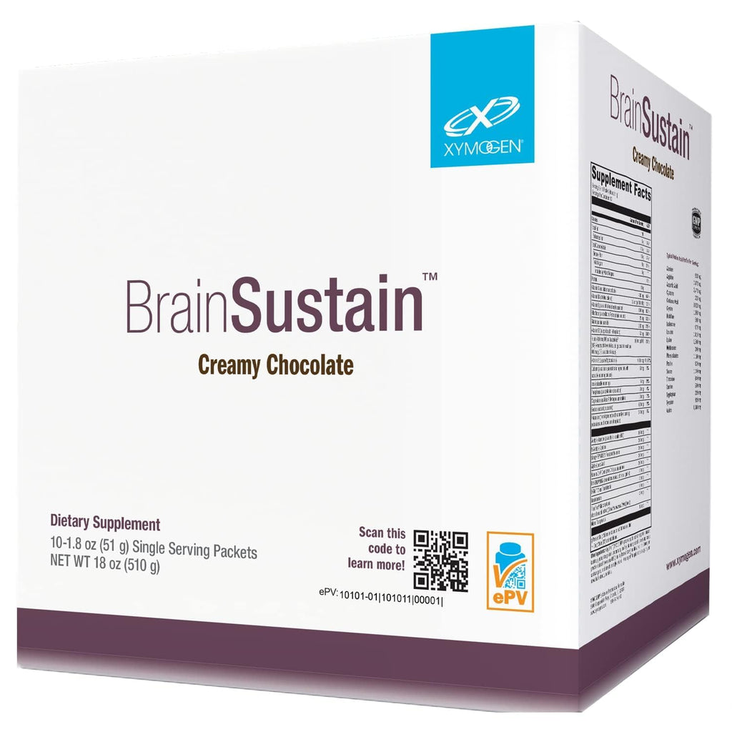 XYMOGEN BrainSustain chocolate protein powder