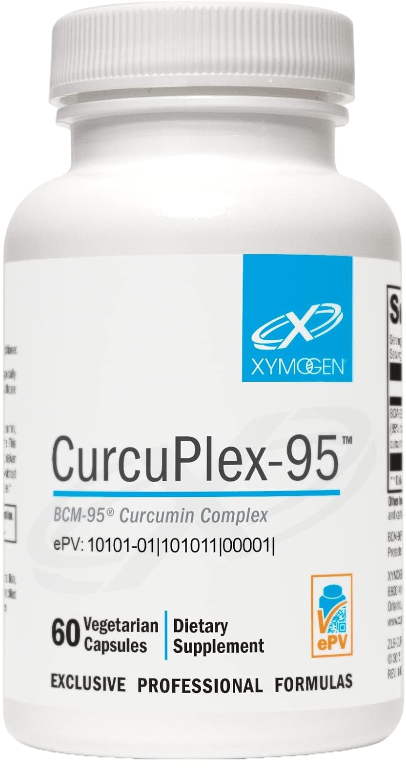 XYMOGEN CurcuPlex-95 turmeric capsules