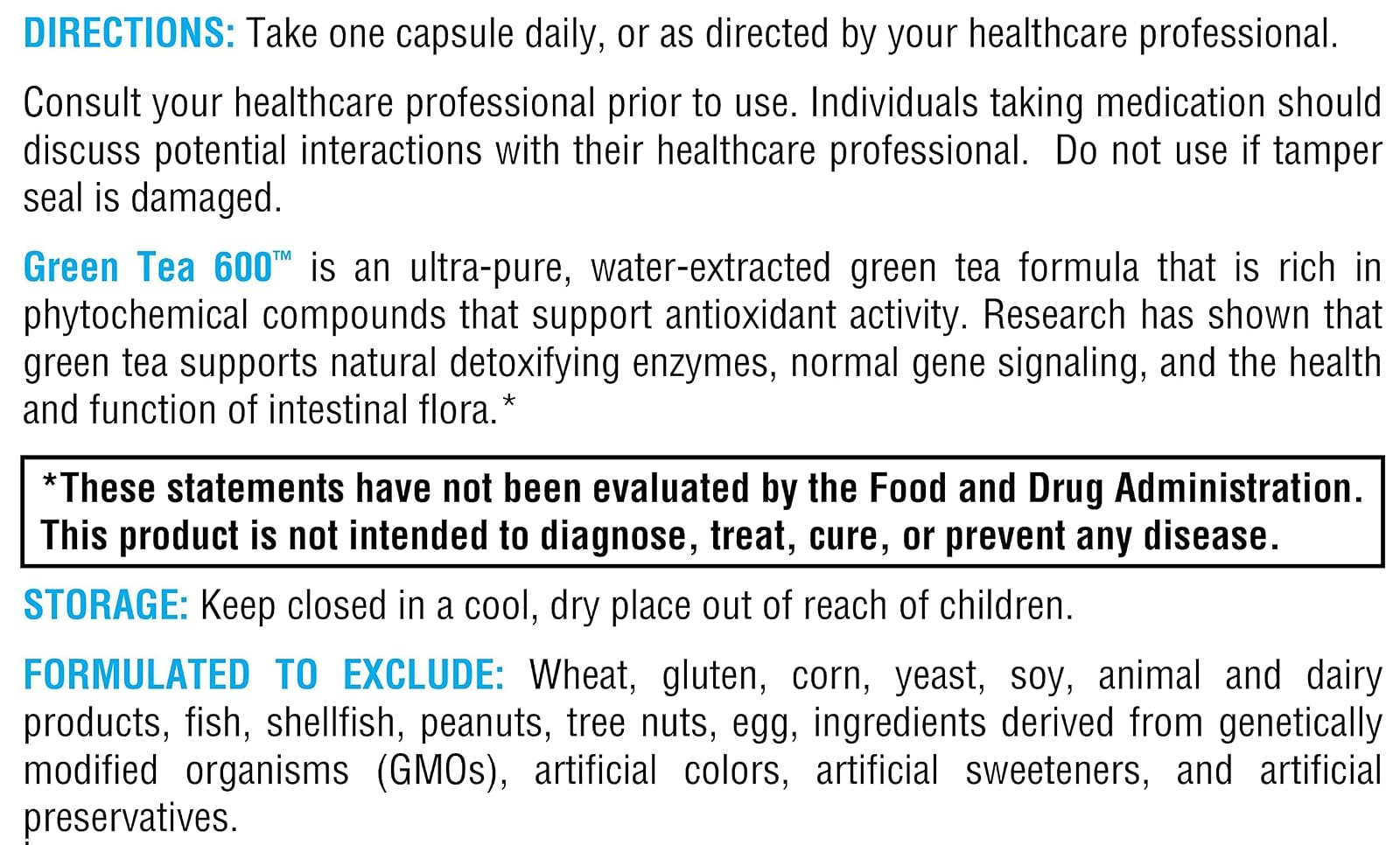 XYMOGEN Green Tea for overall wellness