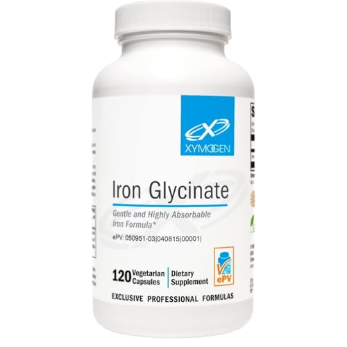 XYMOGEN iron glycinate capsules for energy