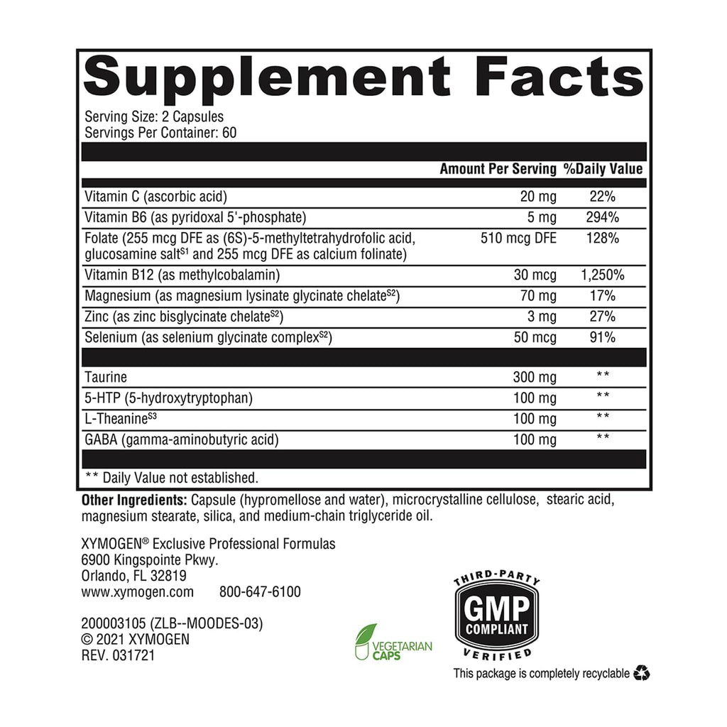 XYMOGEN Mood Food capsules benefits