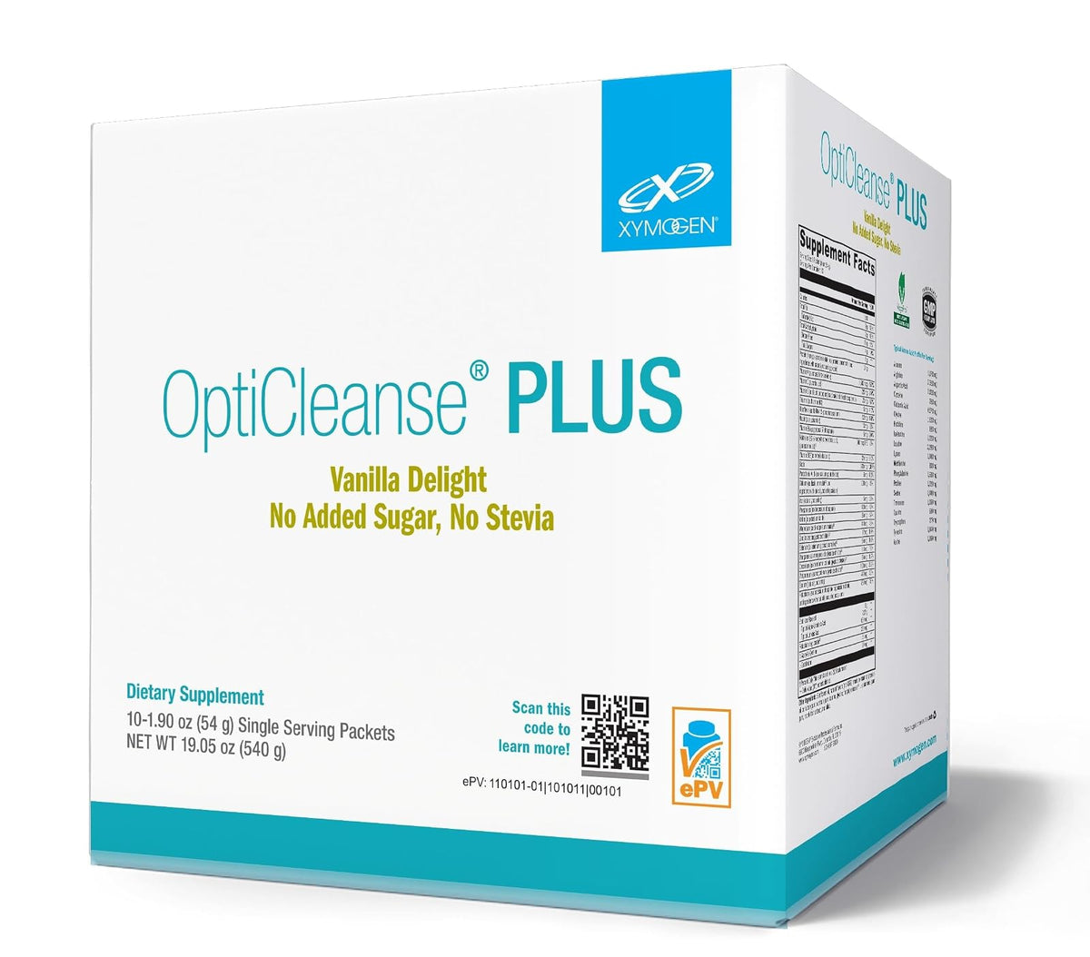 XYMOGEN OptiCleanse Plus Vanilla Delight detox drink