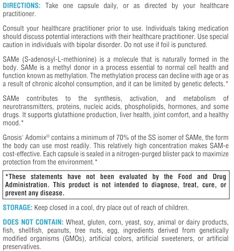 XYMOGEN SAM-e for overall wellness