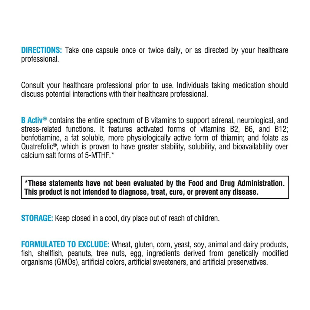 XYMOGEN vitamin b complex for vitality